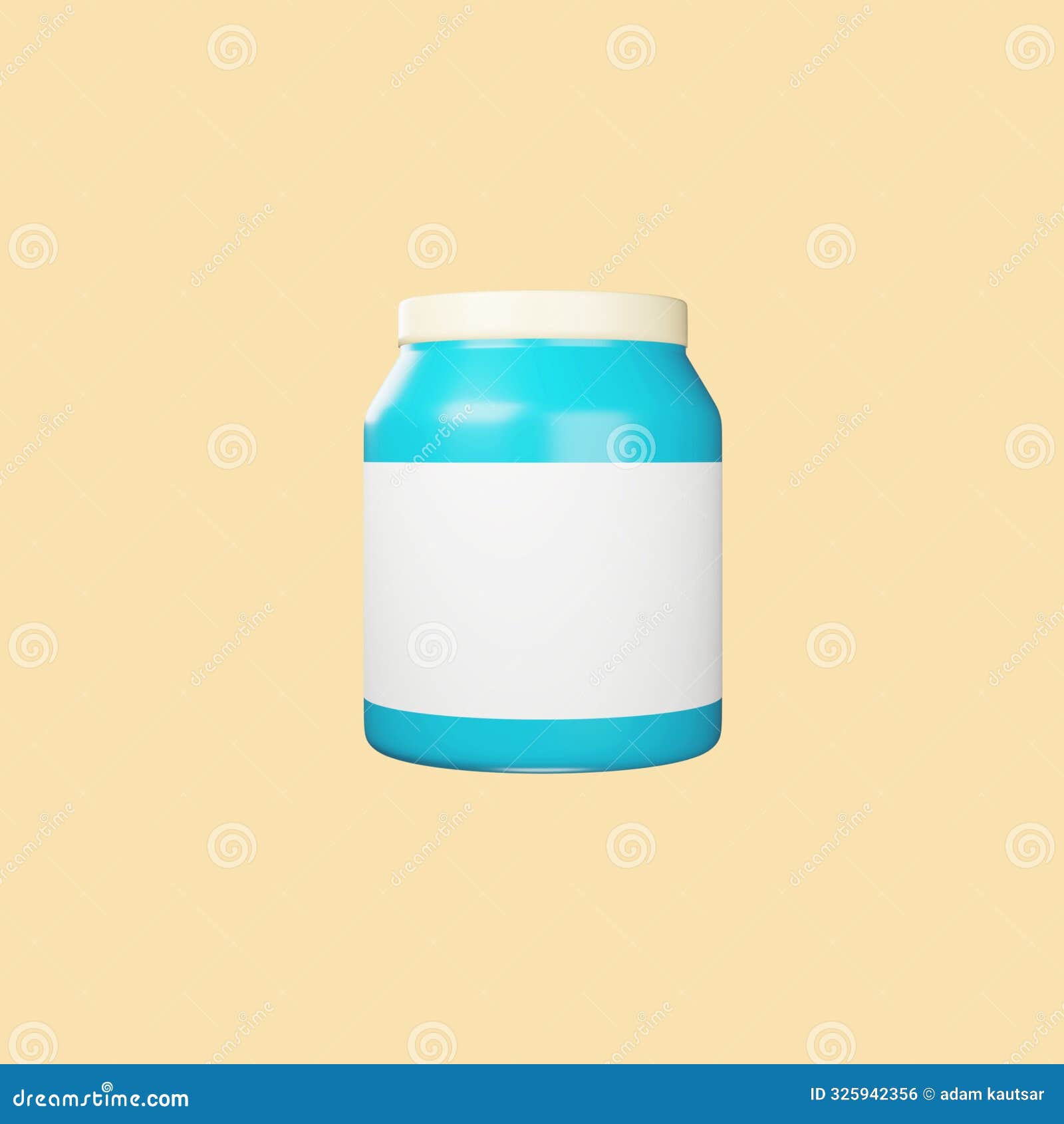 3D Shape Mockup of Powdered Milk Packaging or Jars Stock Illustration ...