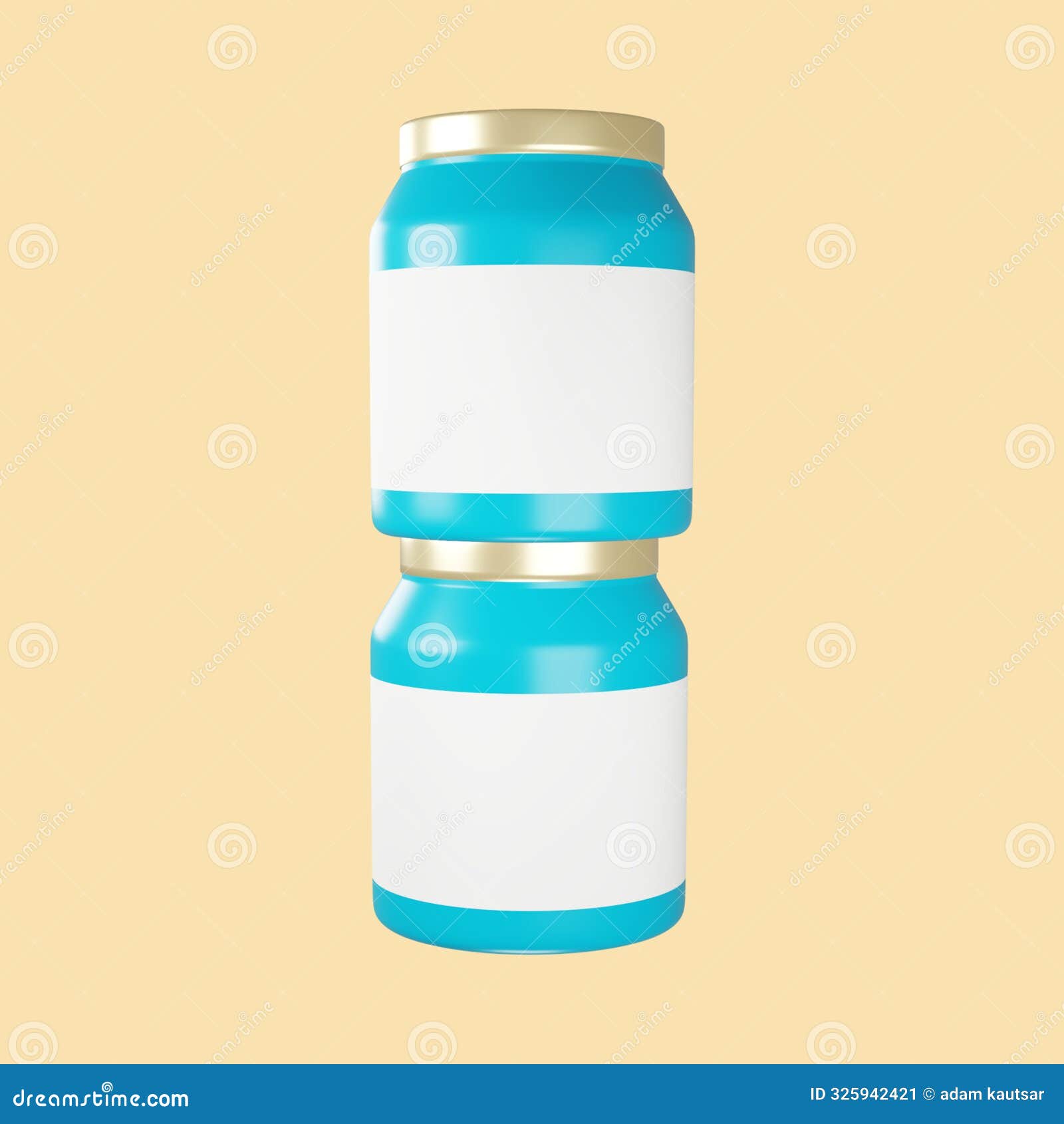 3D Shape Mockup of Powdered Milk Packaging or Jars Stock Illustration ...