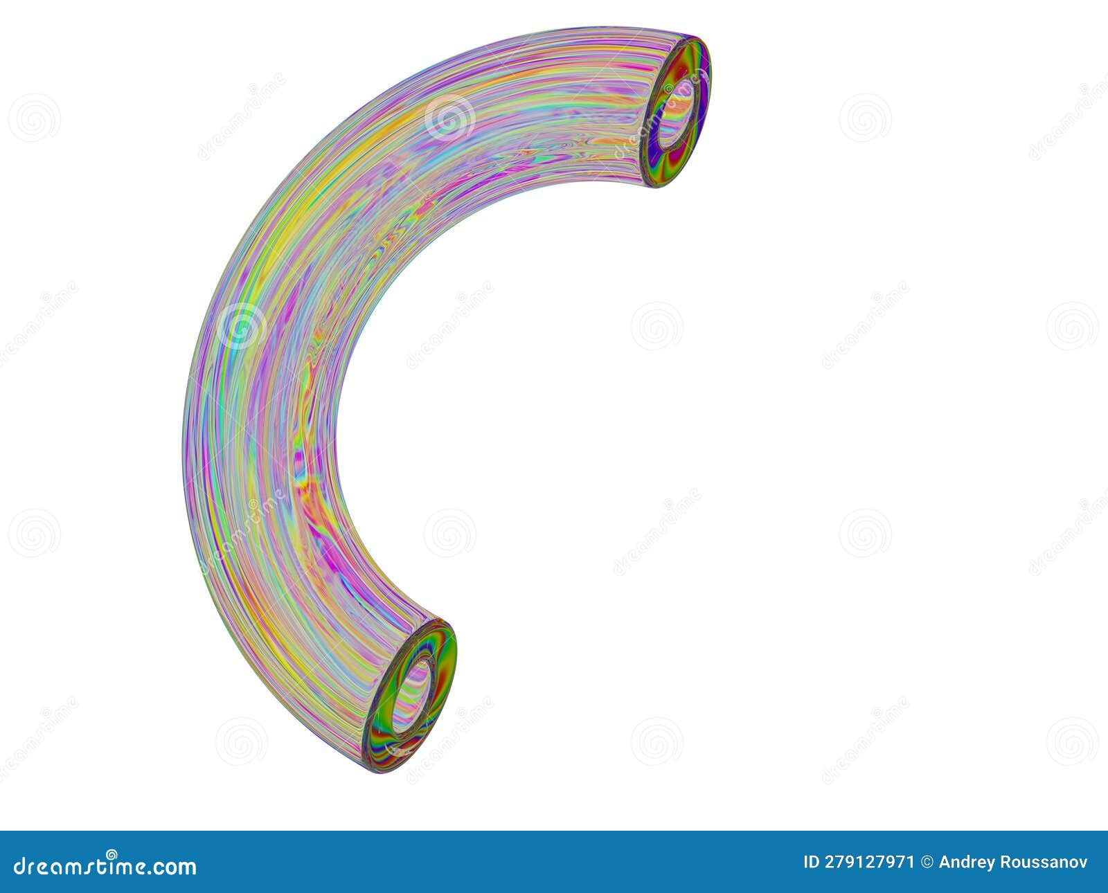 3d Shape, Rainbow Geometric Figure. 3d Render. Stock Illustration ...
