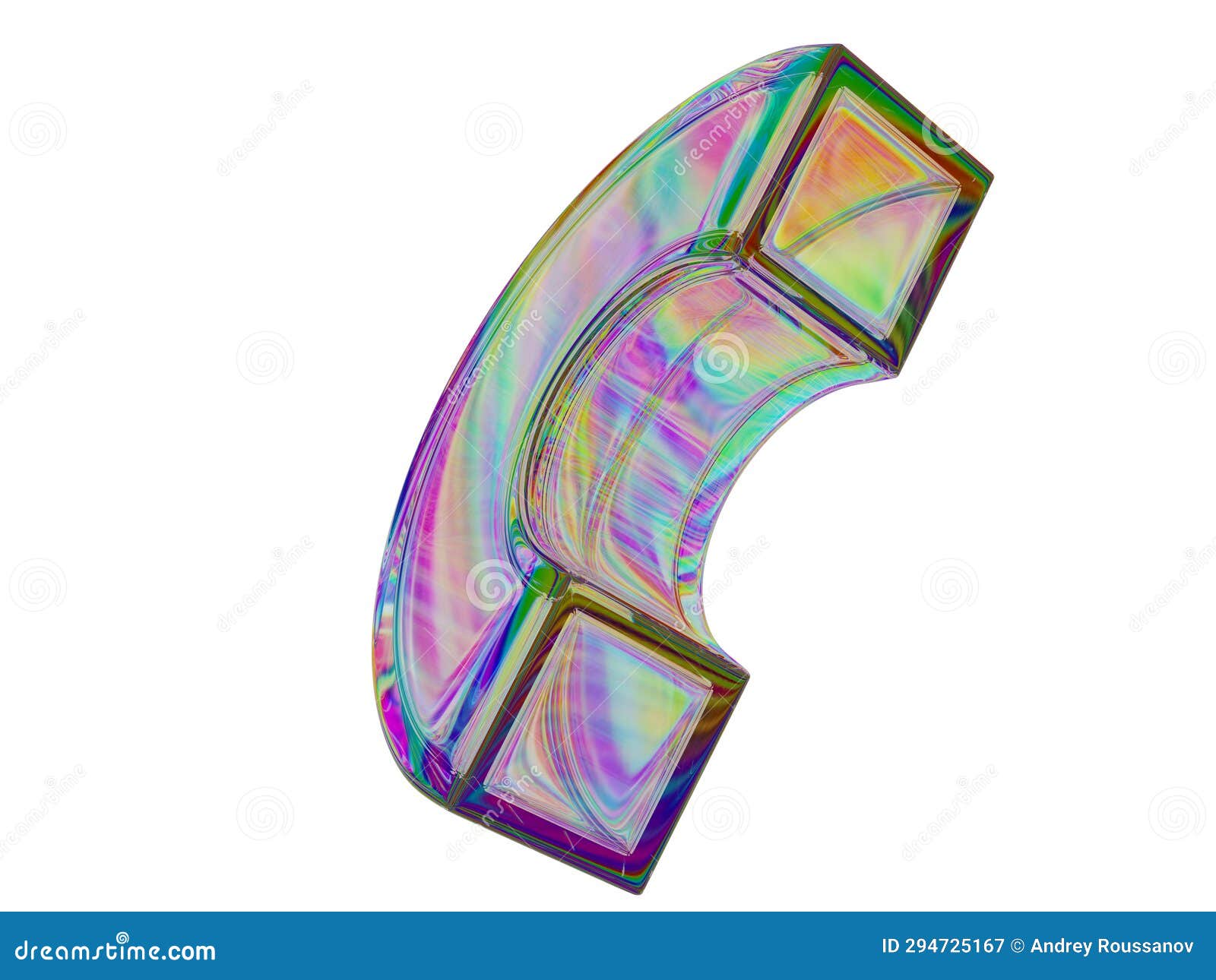 3d Shape, Rainbow Geometric Figure. 3d Render. Stock Illustration ...