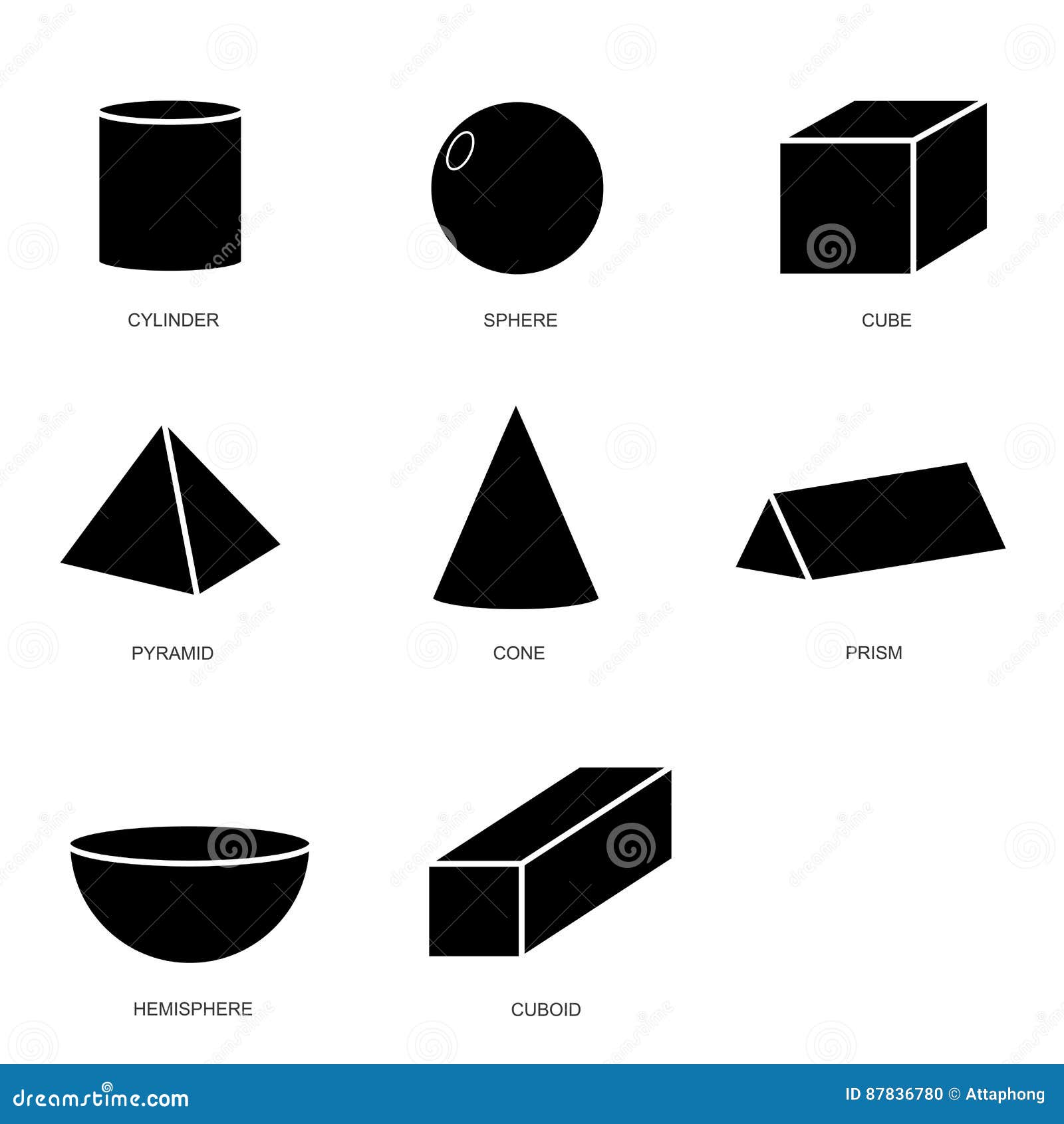 3d Shape Set Isolated on White Background Vector.illustration Eps10 ...