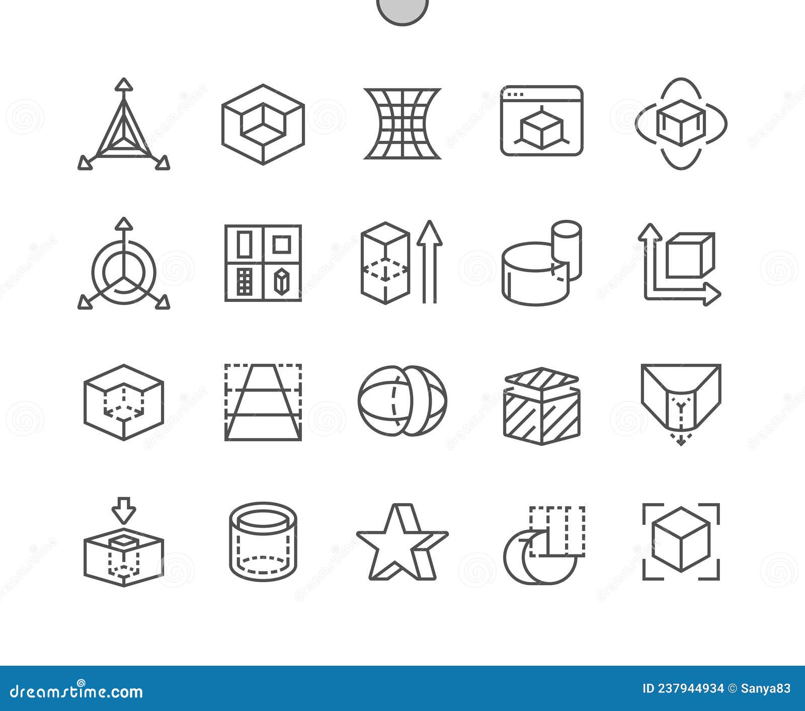 3D Shapes. Modeling Software Stock Vector - Illustration of mesh ...