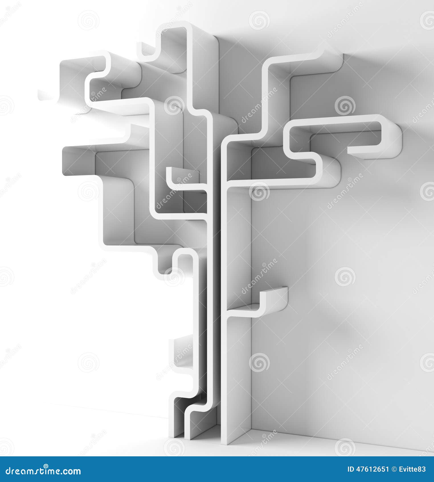 3D shelves stock illustration. Illustration of shapes - 47612651