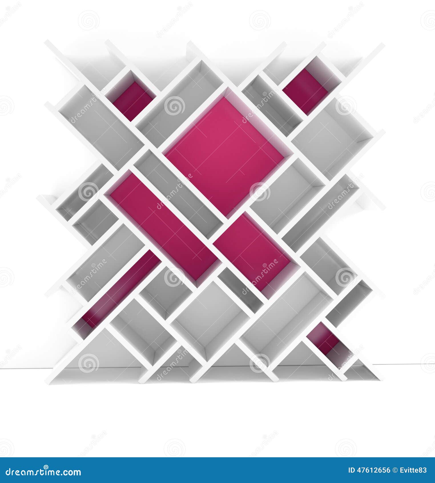 3D shelves square stock illustration. Illustration of business - 47612656