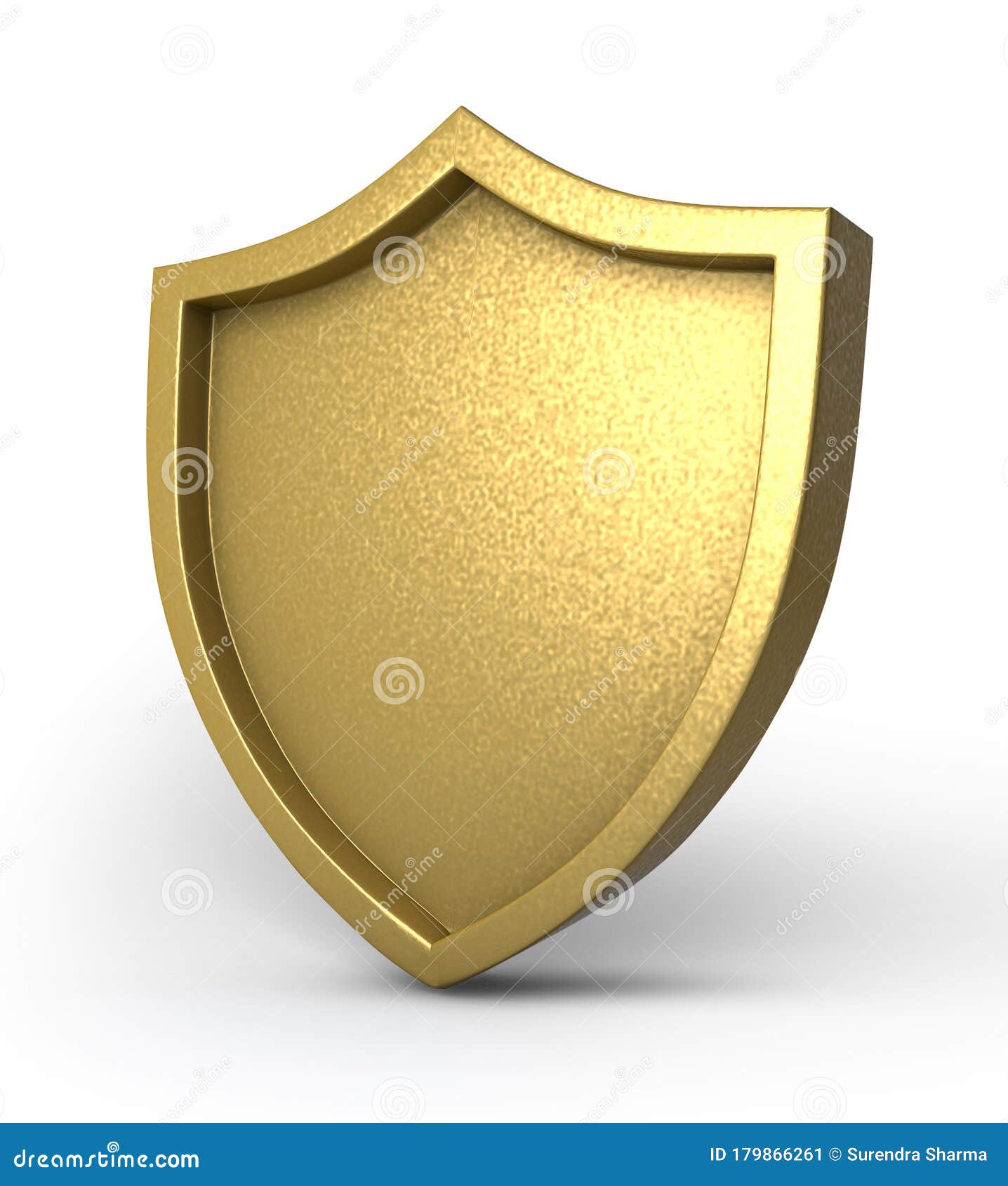 3d Shield Front View, Metal Shield, Golden Shield, 3D Shield Stock ...