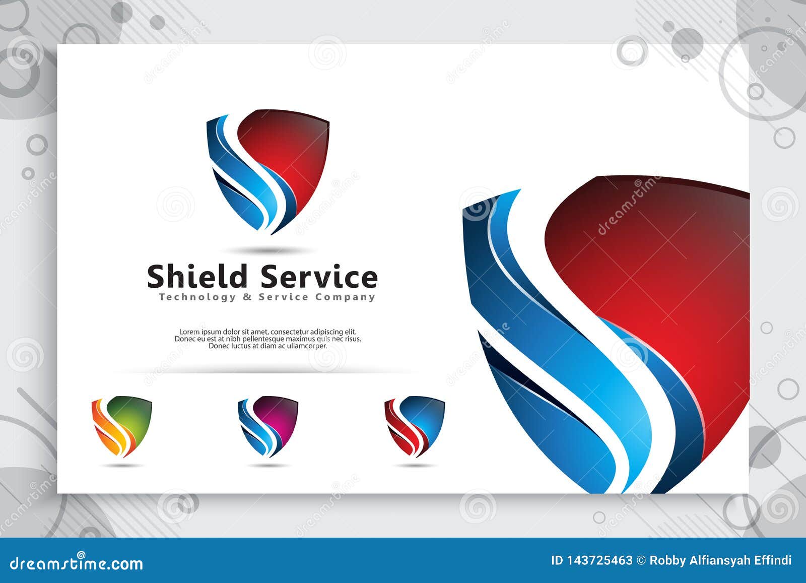 3d Shield Tech Vector Logo Design with Modern Concept , Abstract ...
