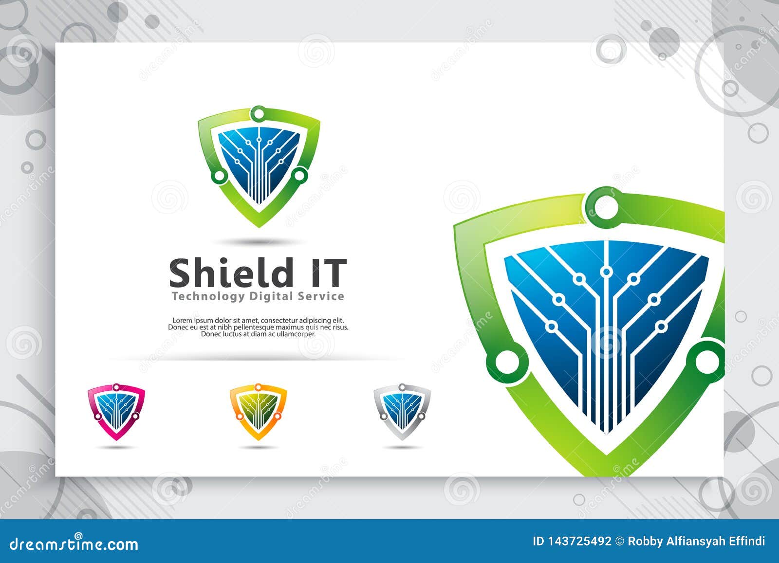 3d Shield Tech Vector Logo Design with Modern Concept , Abstract ...