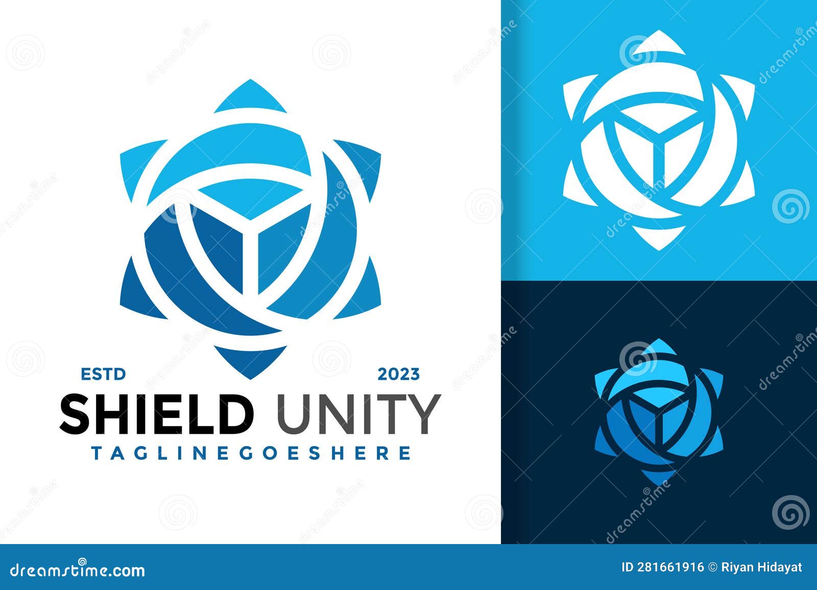 3D Shield Unity Colorful Logo Vector Icon Illustration Stock Vector ...