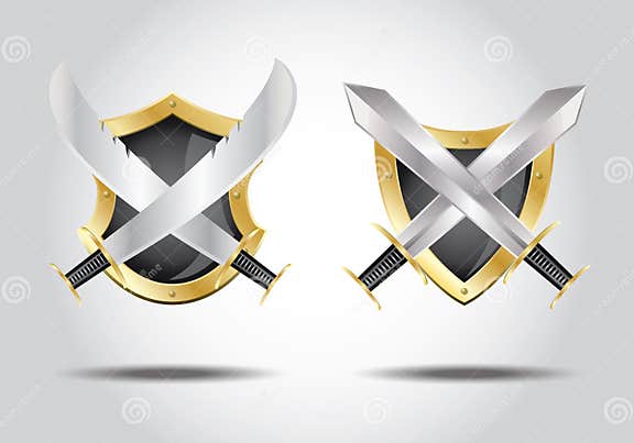 3d shield word stock vector. Illustration of chrome, classic - 74749982