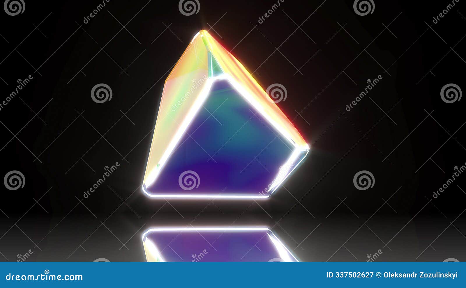 3D Shine Crystal Clear Stone on Mirror Surface 3d Stock Illustration ...