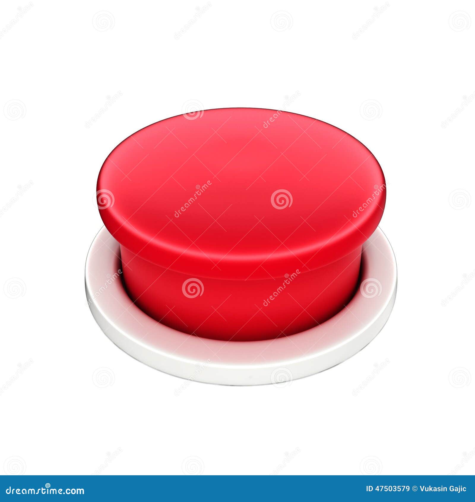 3d Shinny and Glossy Red No Button Stock Illustration - Illustration of ...