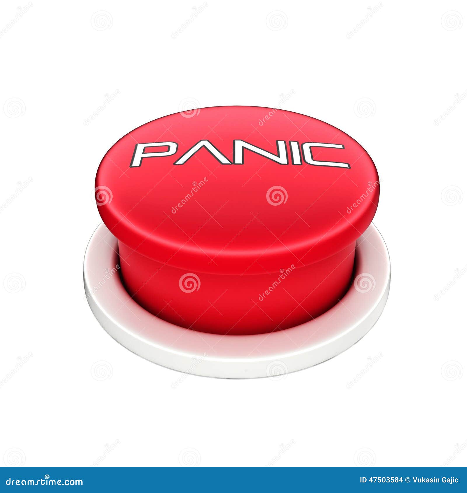 3d Shinny and Glossy Red Panic Button Stock Illustration - Illustration ...