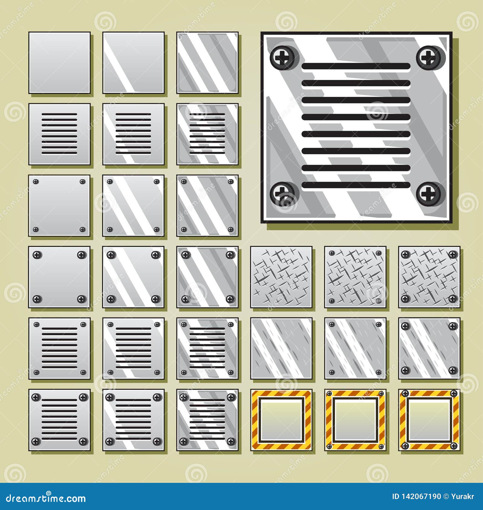 2D Tile Sets For Video Game Vector Illustration | CartoonDealer.com ...