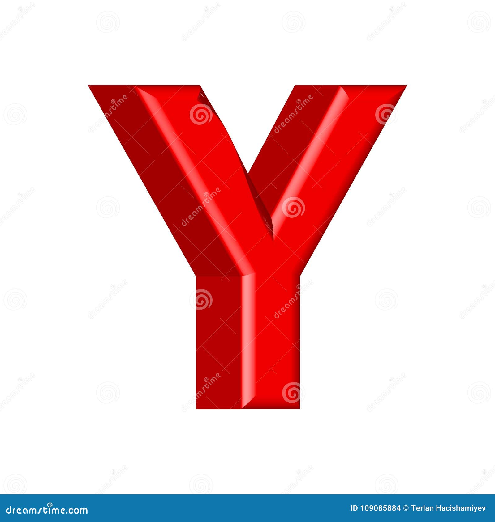 3d Shiny Red Letter Collection Vector Illustration Stock Vector ...