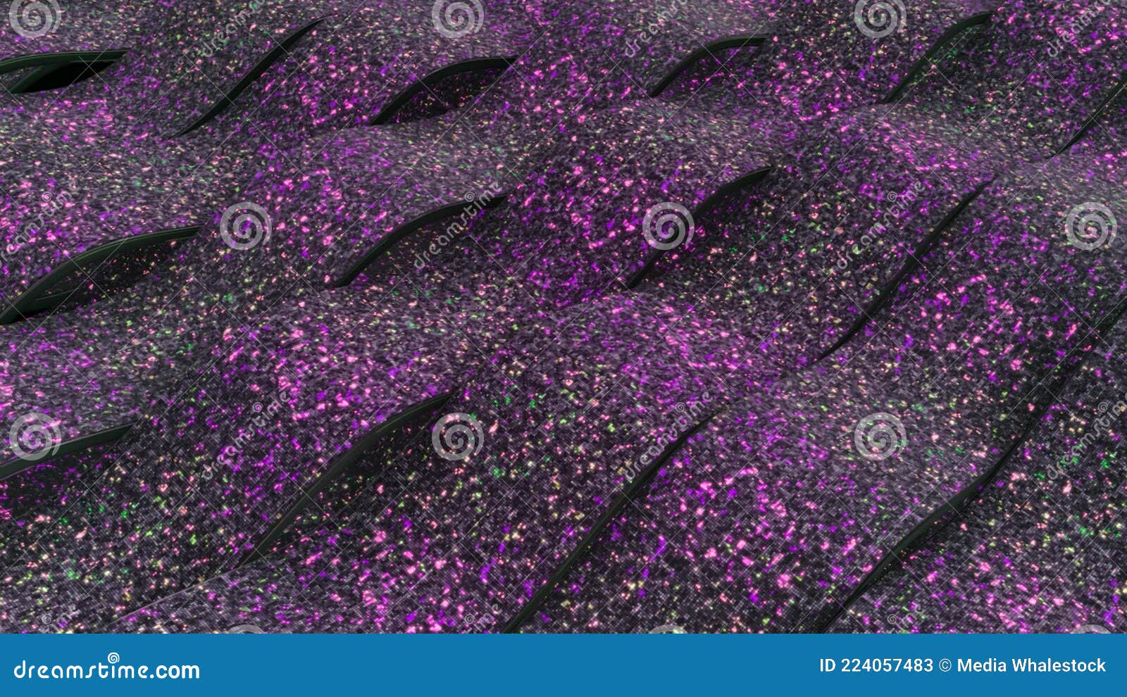 3d Shiny Waves. Animation. Wavy Dark Paths Move Parallel To Each Other ...