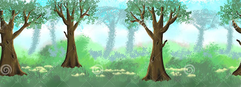2D Side Scrolling Forest Game Background and Wallpapers Stock ...
