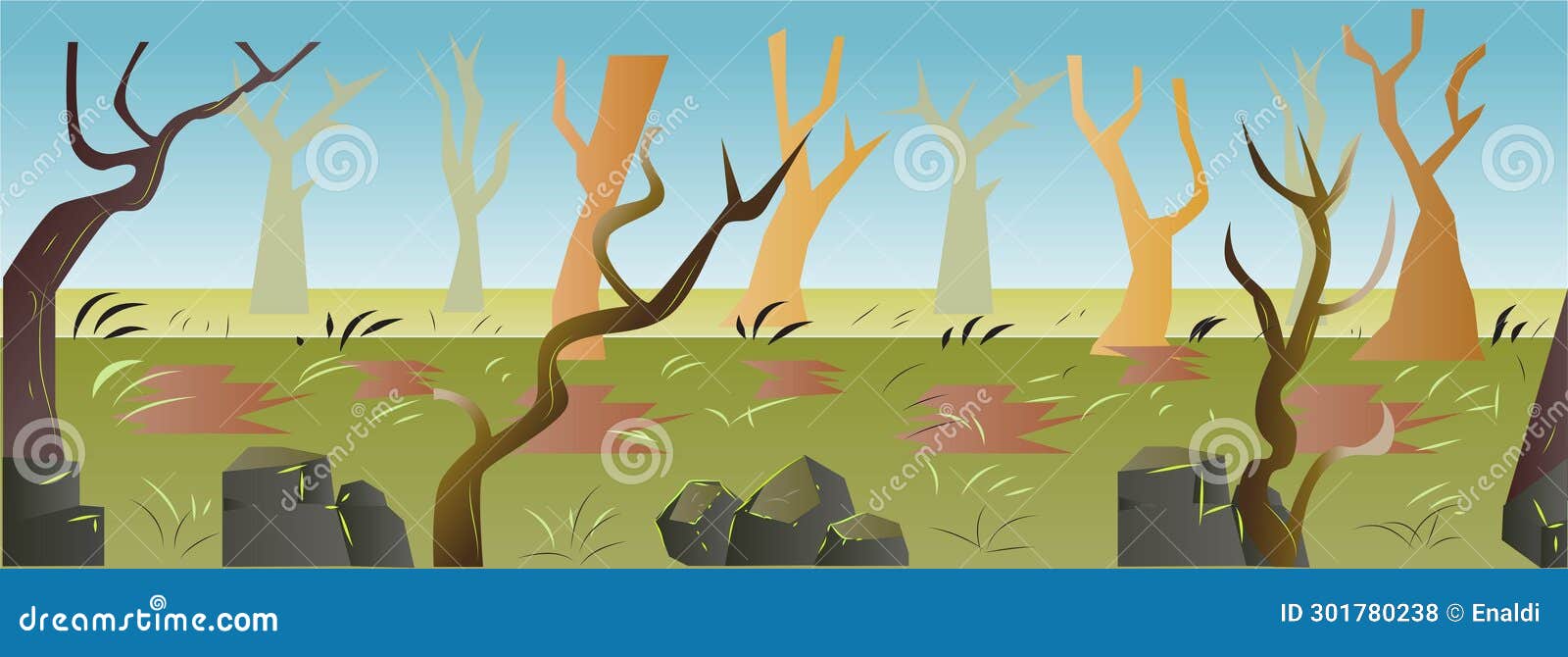 2D Side Scrolling Forest Game Background and Wallpapers Stock ...