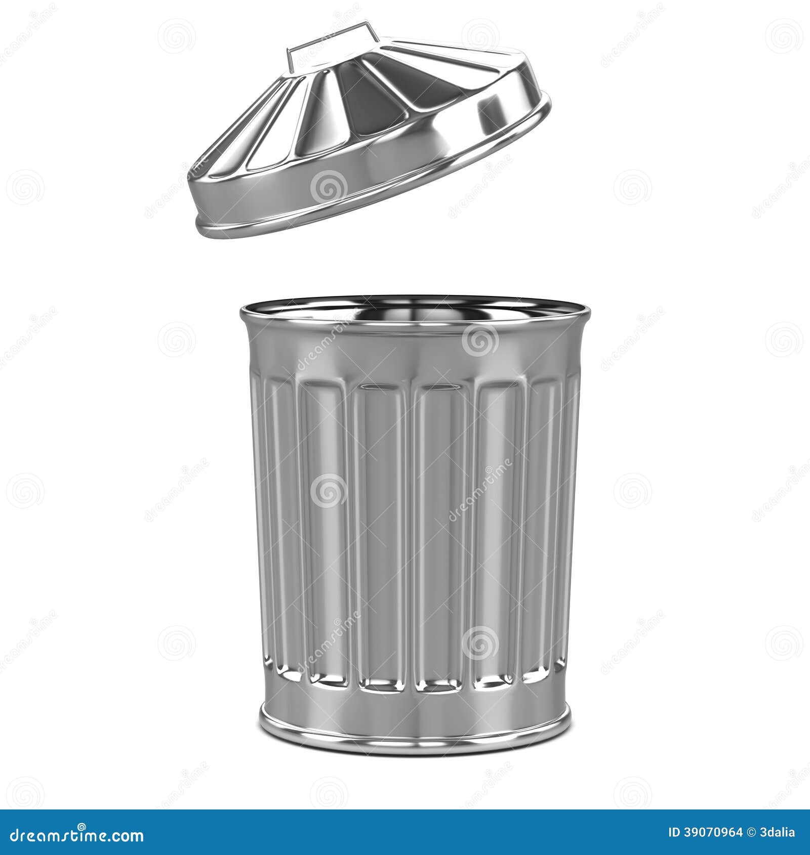 3d Side view trash can stock illustration. Illustration of wasteful ...