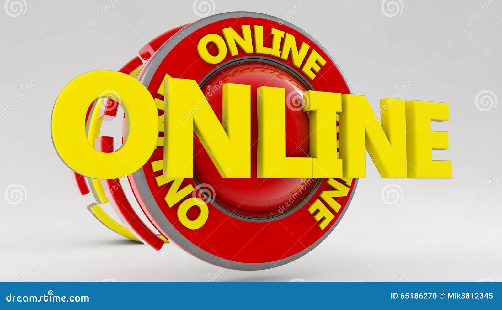 3d sign Online text stock illustration. Illustration of sign - 65186270
