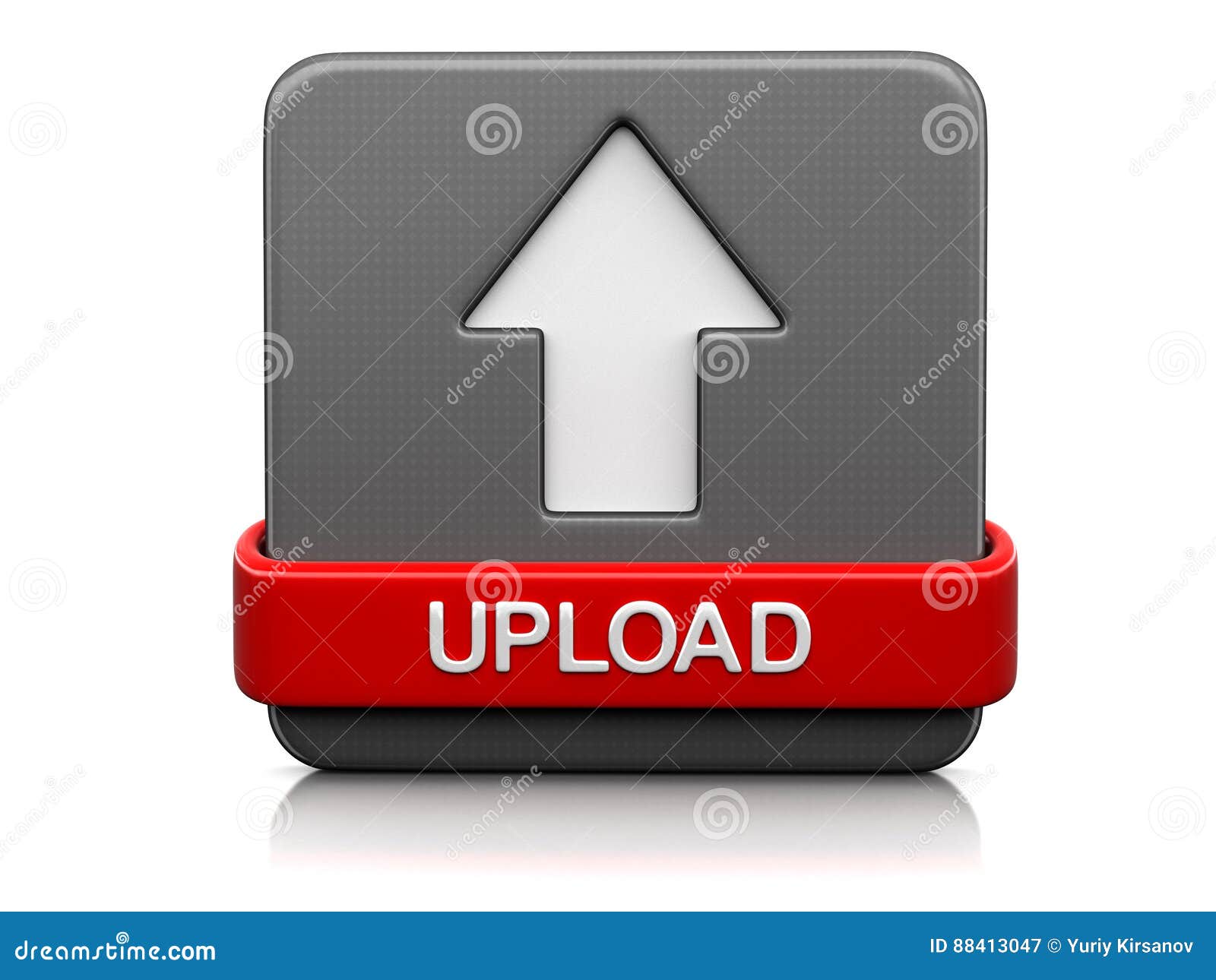 3d Sign upload. stock illustration. Illustration of download - 88413047
