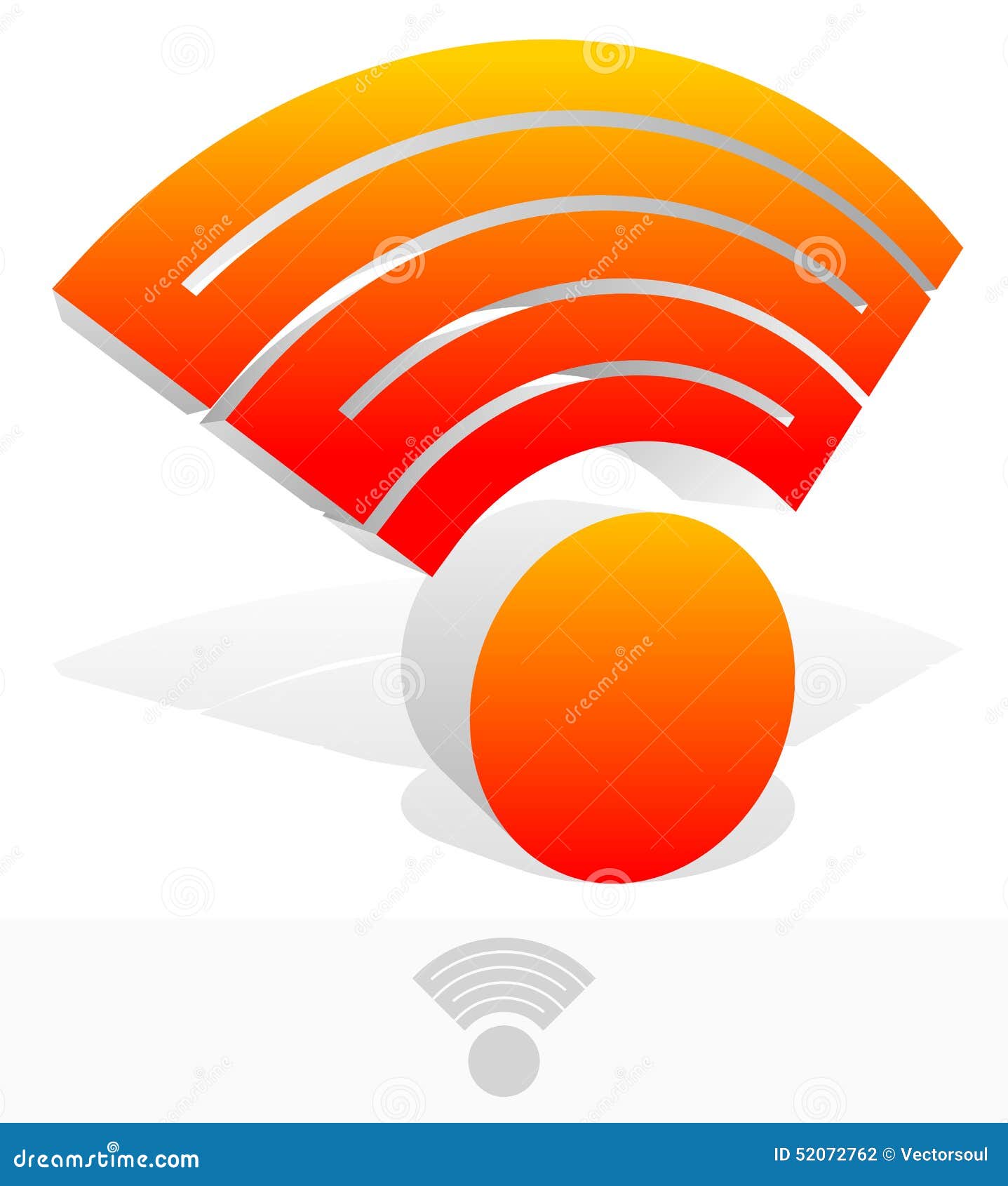 3D Signal Shape with Connected Waves Stock Vector - Illustration of ...