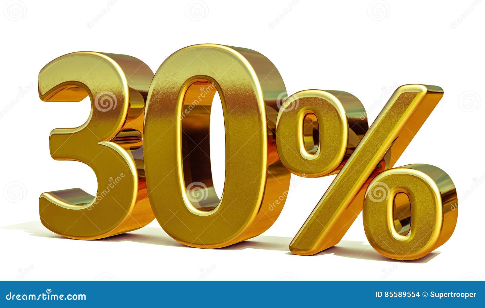 3d or 30 Signe De Remise De Trente Pour Cent Illustration Stock ...