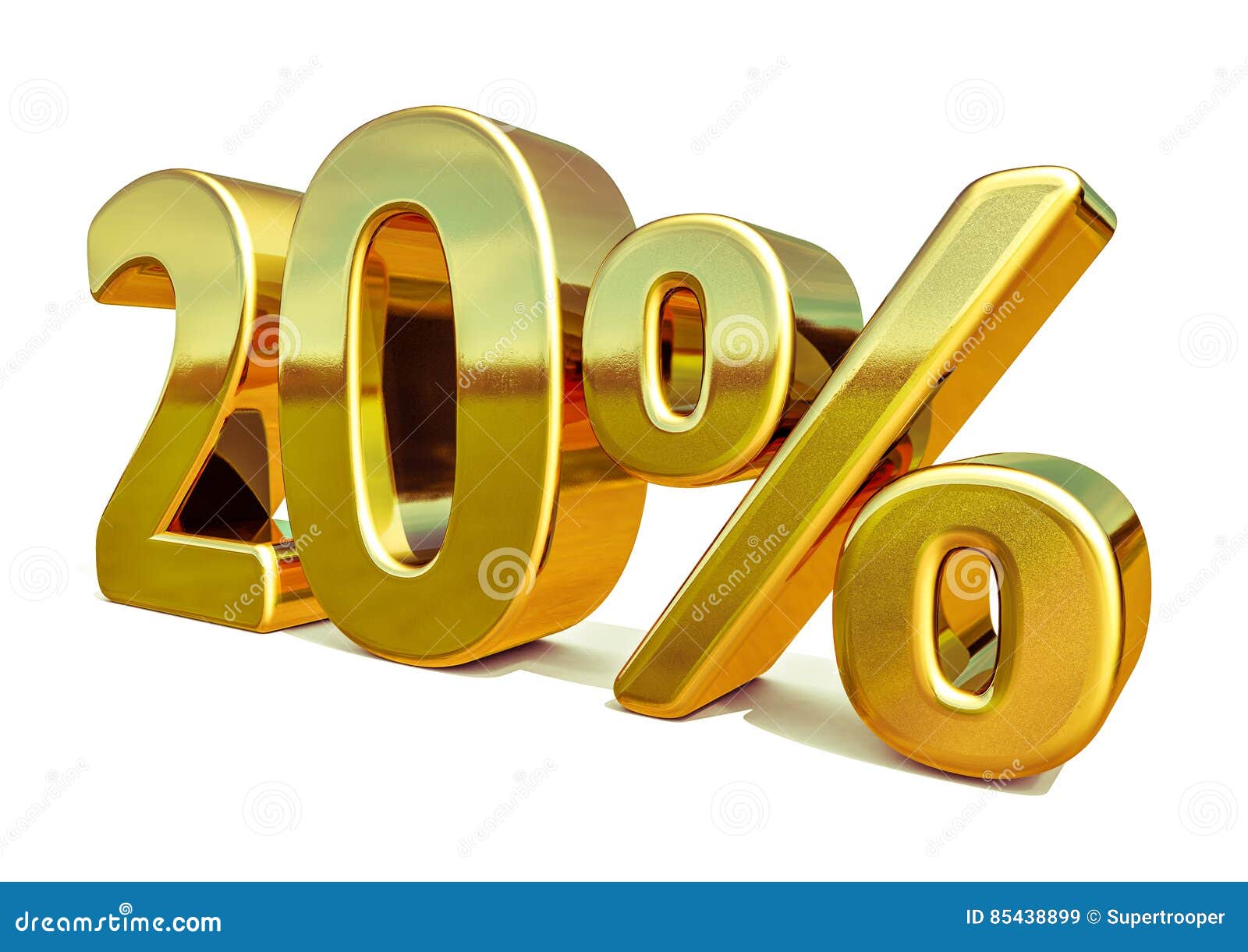 3d or 20 Signe De Remise De Vingt Pour Cent Image stock - Image du prix ...