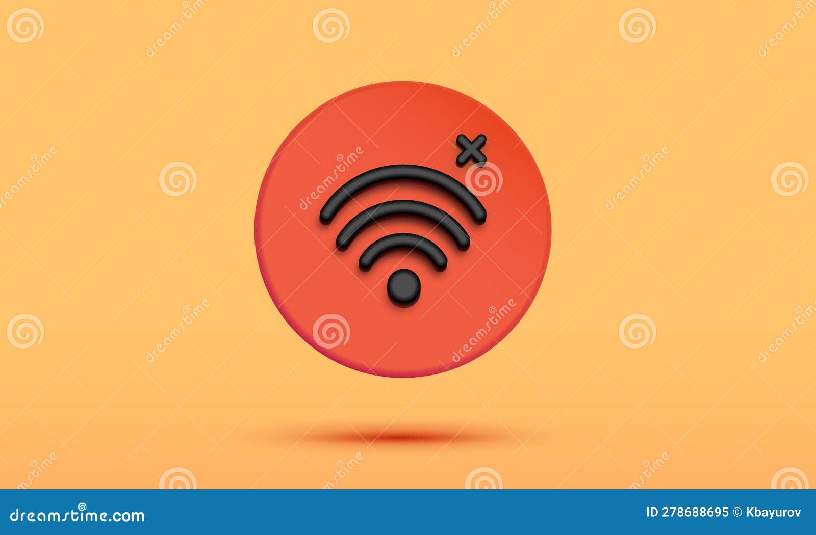 Red Lack of Wifi Symbol and Wifi Problems Stock Vector - Illustration ...