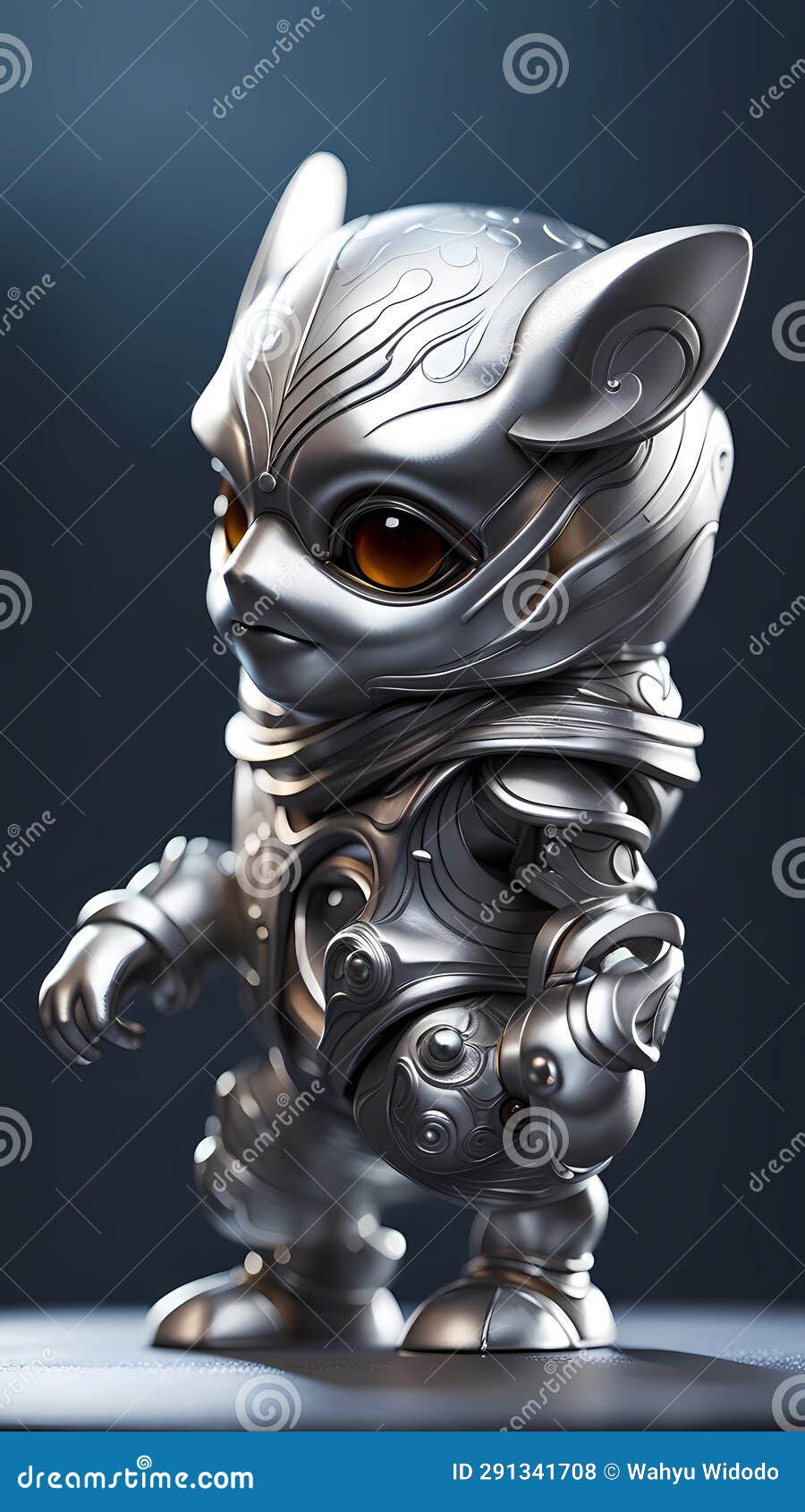 3D Silver Cartoon Characters Design Illustration AI Generated Stock ...