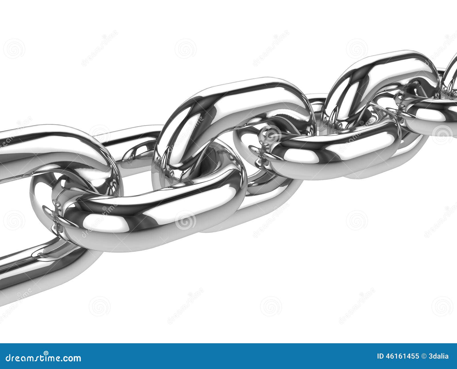 3d Silver chain stock illustration. Illustration of connected - 46161455