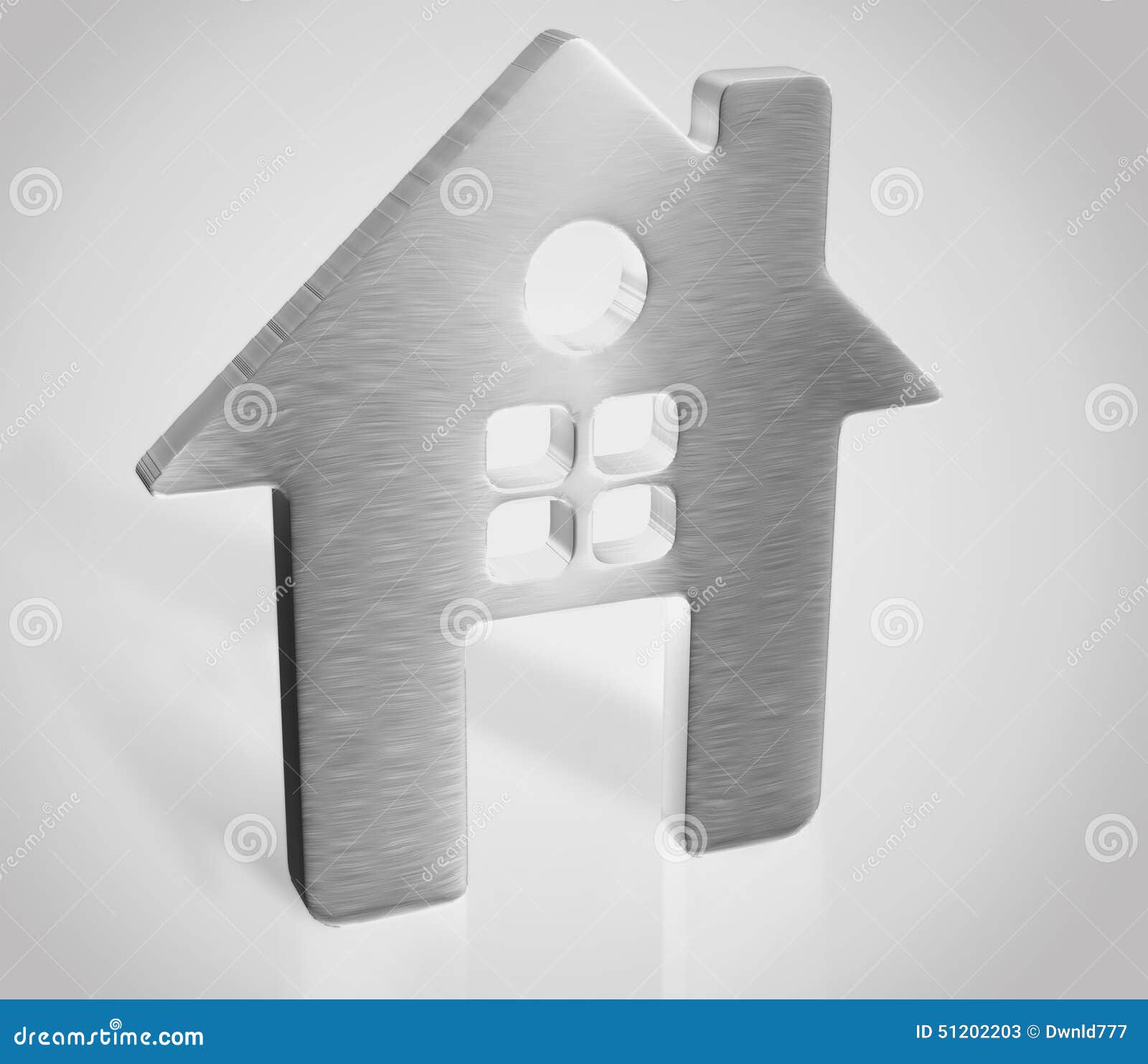 3d silver house render stock illustration. Illustration of property ...
