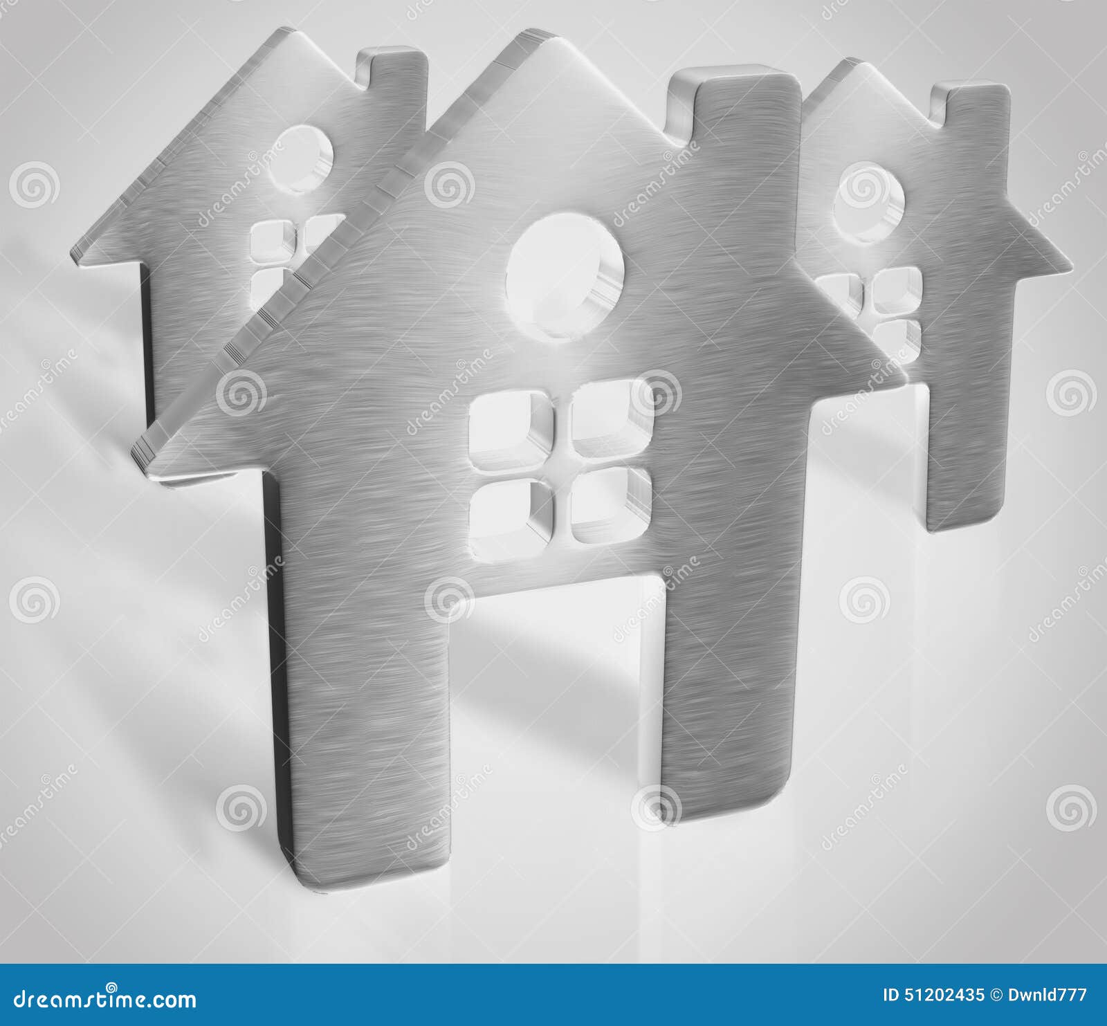 3d silver house render stock illustration. Illustration of shape - 51202435