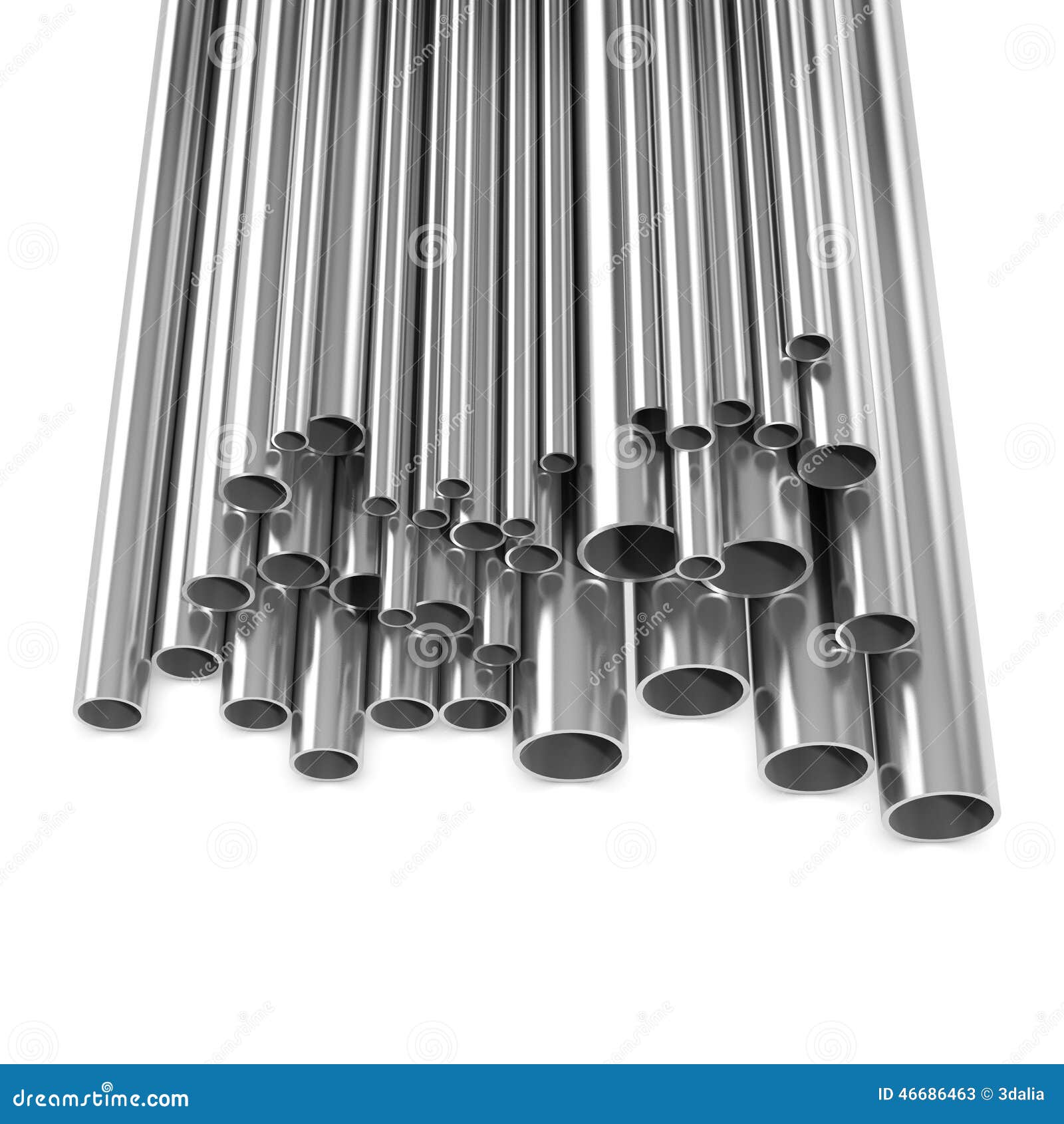 3d Silver metal pipes stock illustration. Illustration of abstract ...