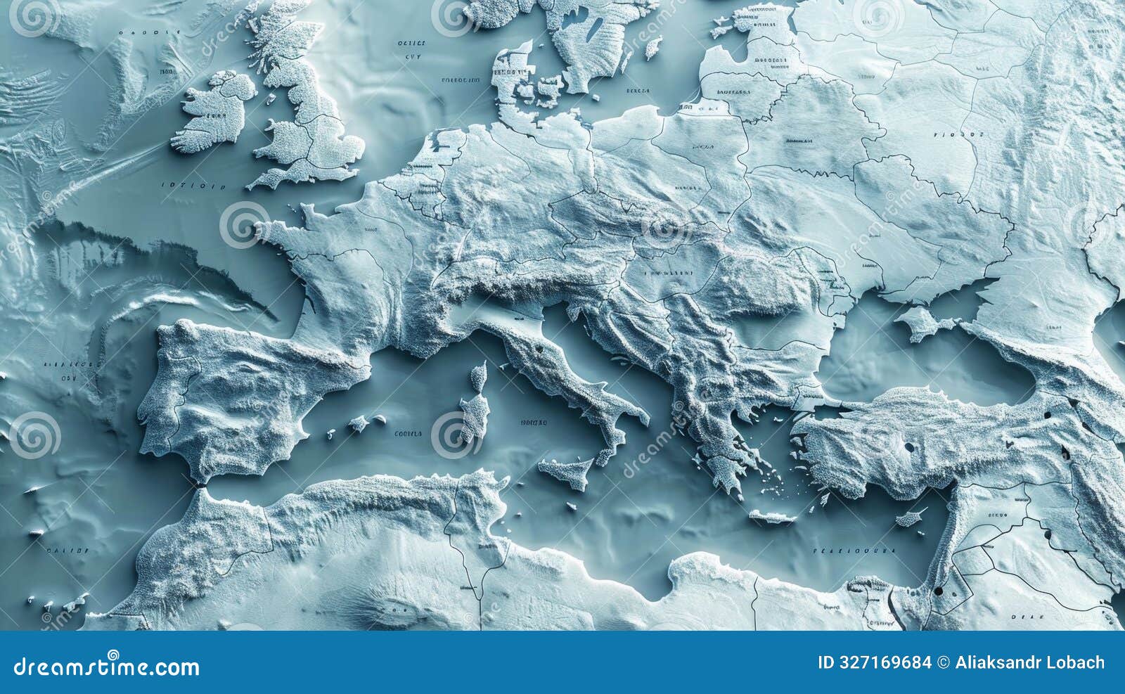 3D Silver Metallic Embossed World Map. Silver World Map Stock Photo ...