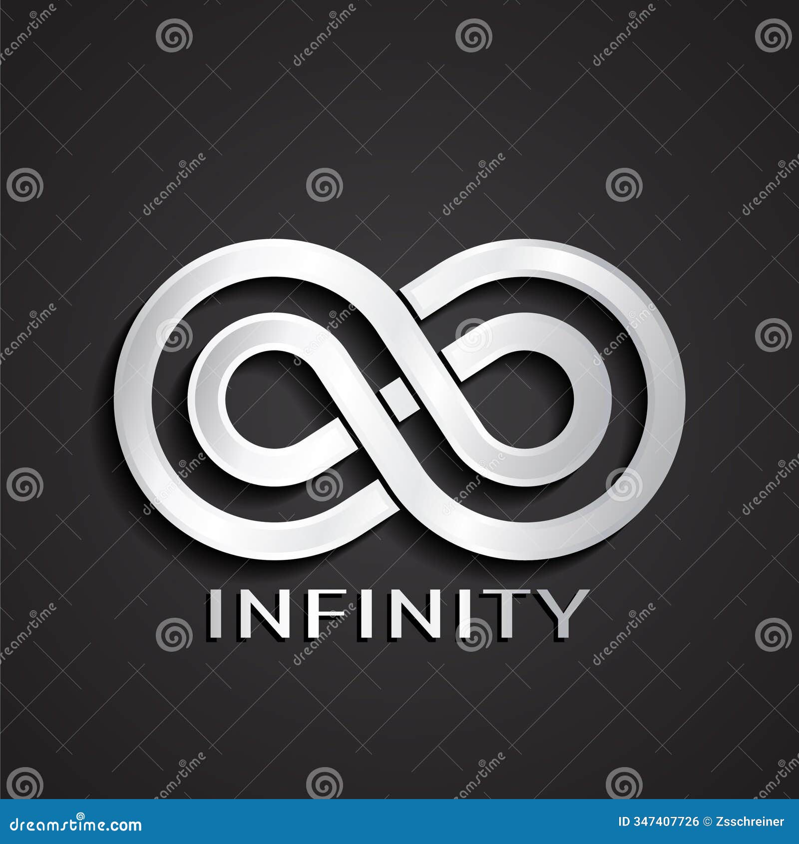 3d Silver Modern Shape Infinity Symbol Stock Vector - Illustration of ...