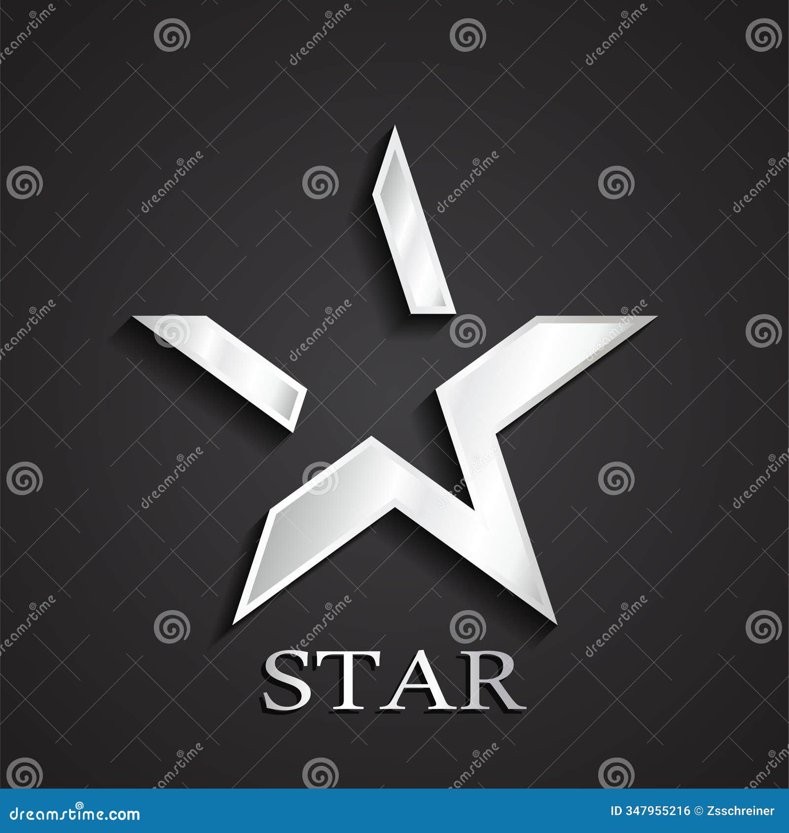 3d Negative Shape Golden Circle Logo Cartoon Vector | CartoonDealer.com ...