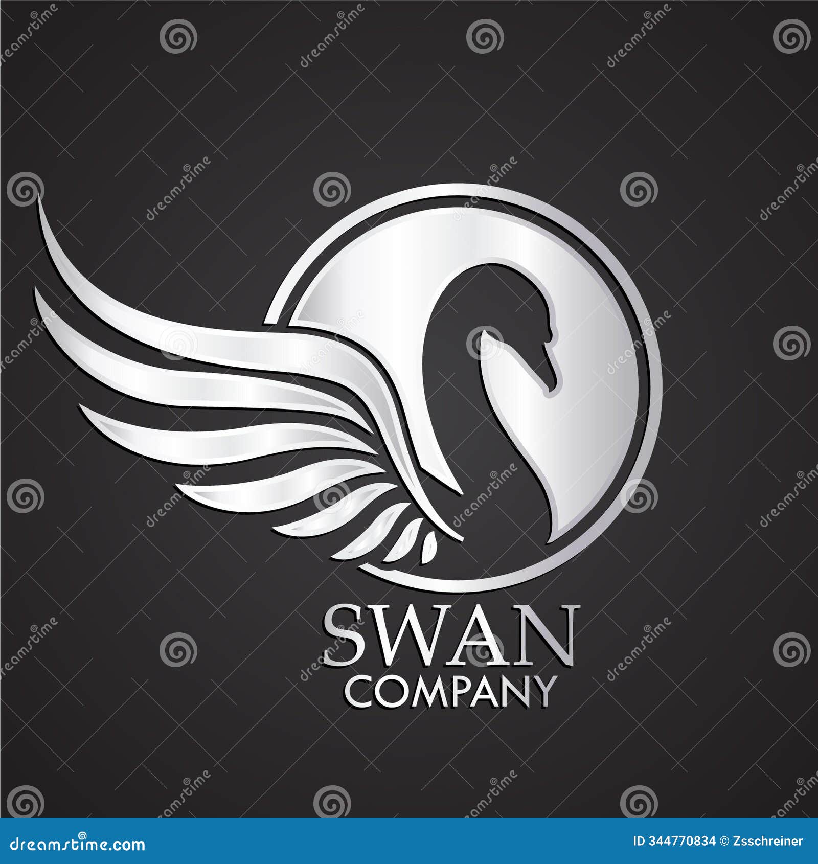 3d Negative Shape Golden Circle Logo Cartoon Vector | CartoonDealer.com ...