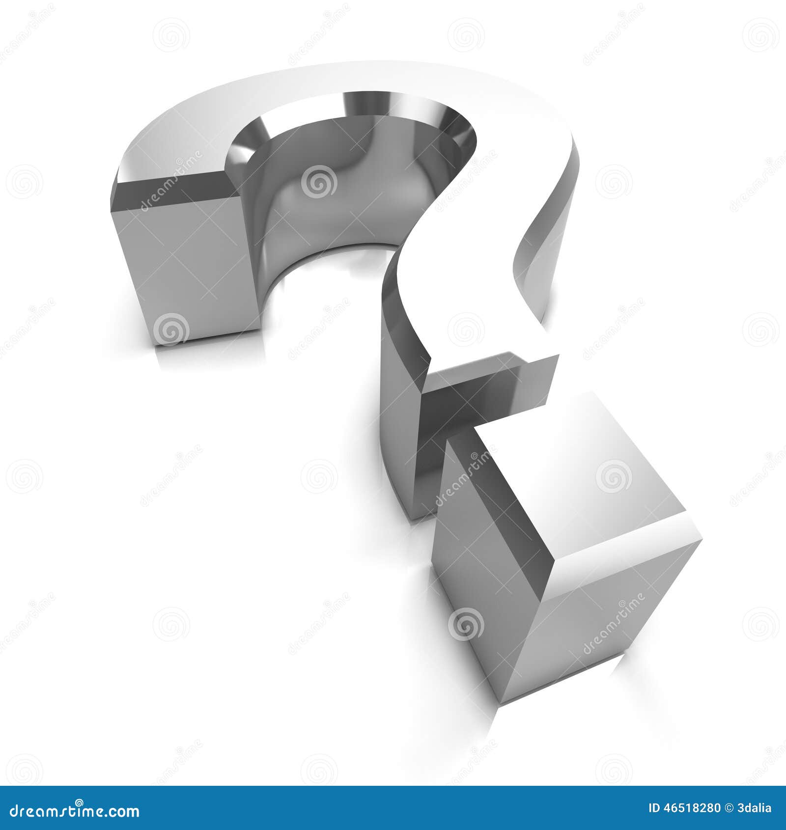 3d Silver question mark stock illustration. Illustration of silver ...
