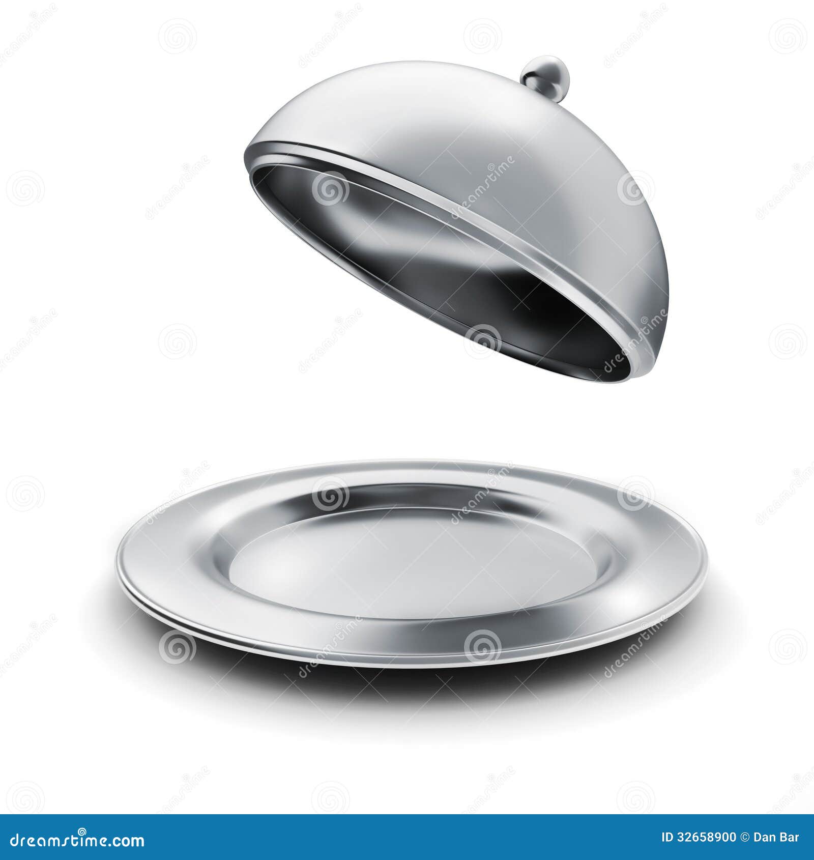 Silver Restaurant Trays With Cloches. Banquet Table Setting. Food Menu ...