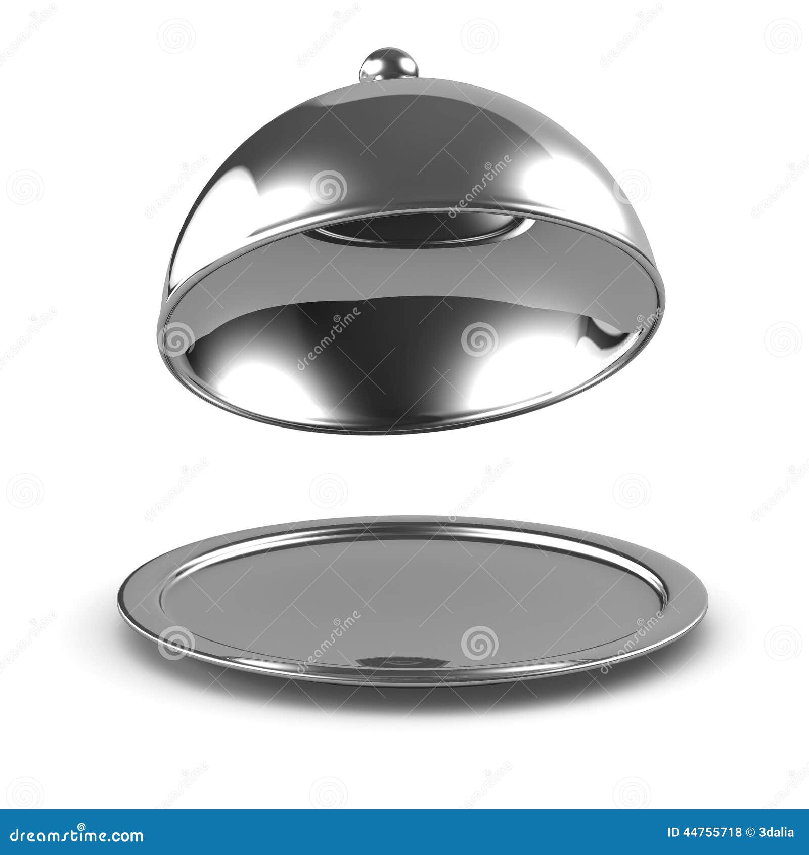 Silver Platter With Lid Cartoon Vector | CartoonDealer.com #42095483