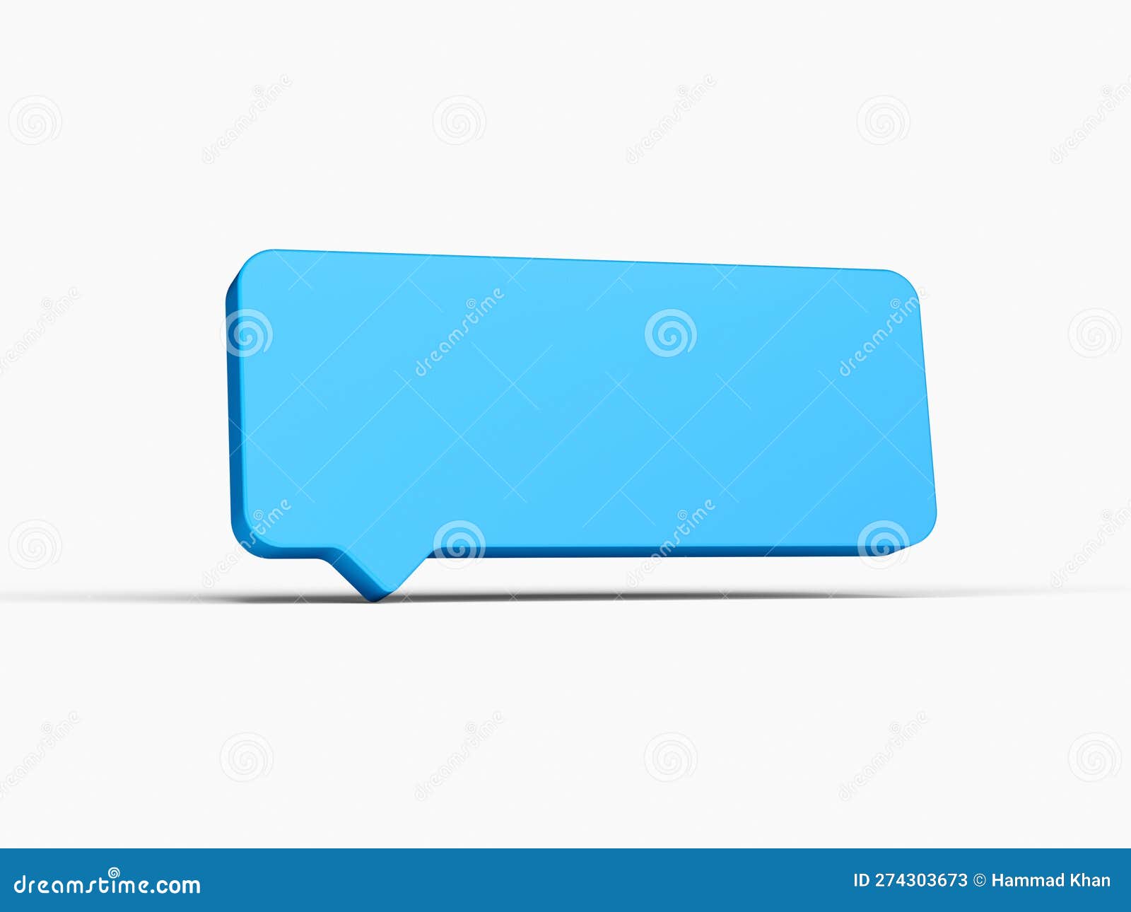3d Simple Blue Message Box Icon, 3d Shiny Blue Chat Box Icon on White ...