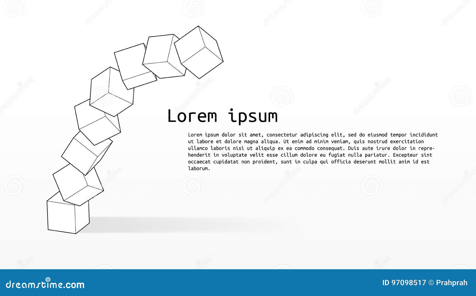 3d Simple Falling Cubes. Risk Abstract Template Stock Image ...