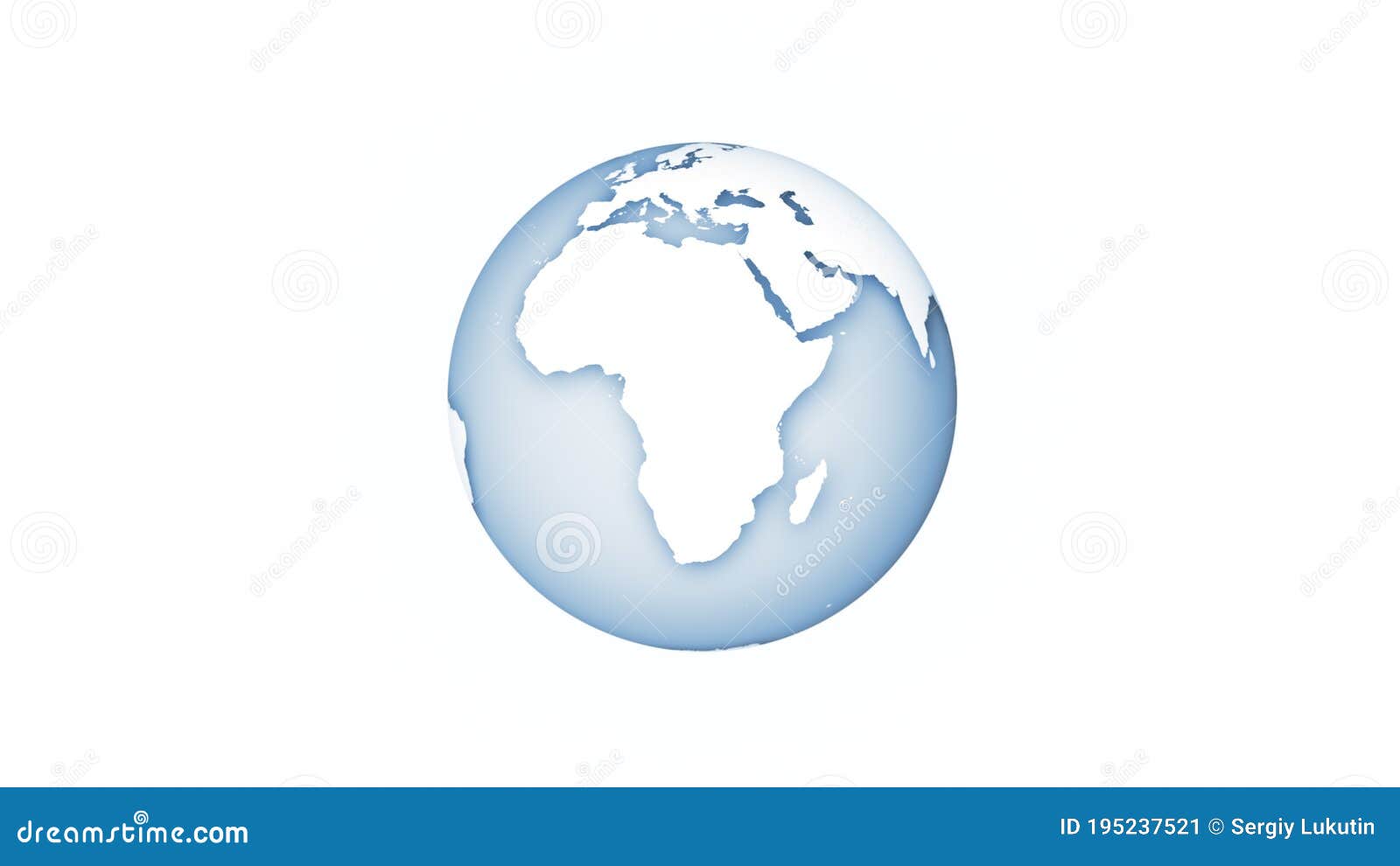 Earth Globe Isolated on White Background Stock Illustration ...