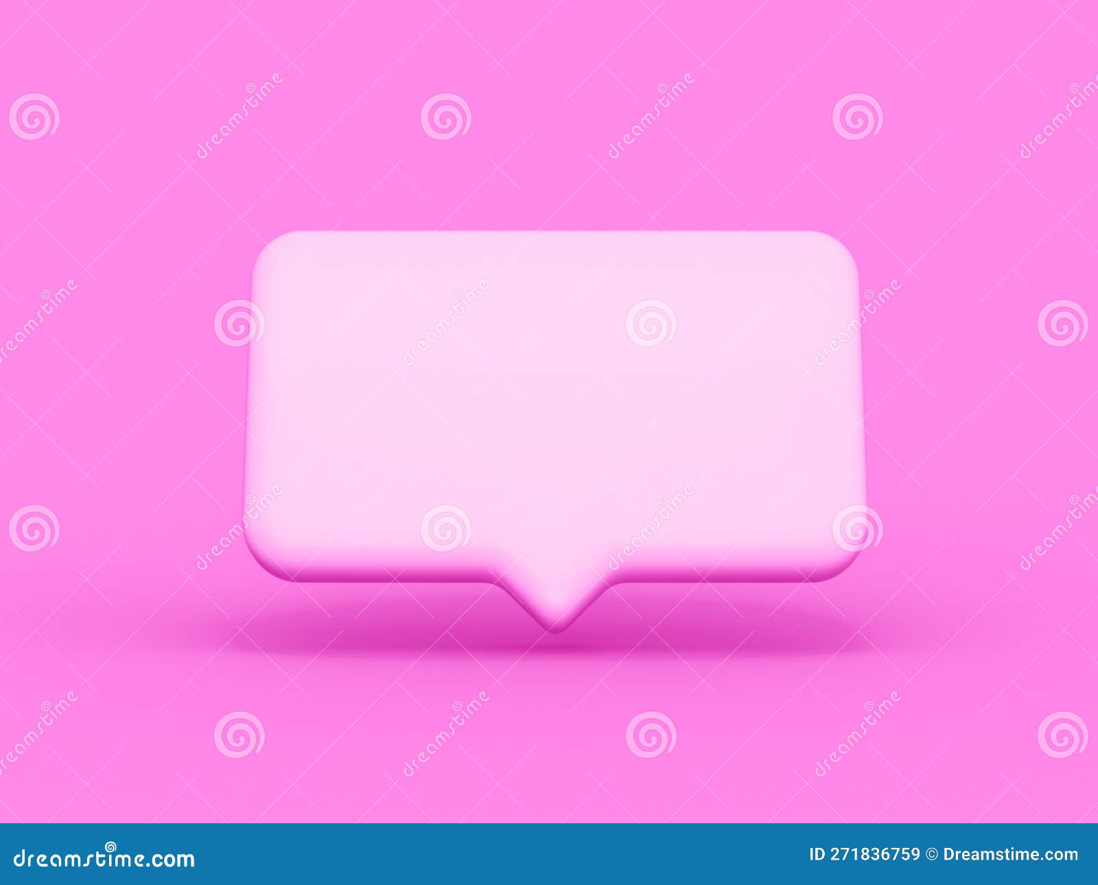 3d Simple Soft Pink Color Text Box Icon 3d Simple Chat Box Icon on Pink ...