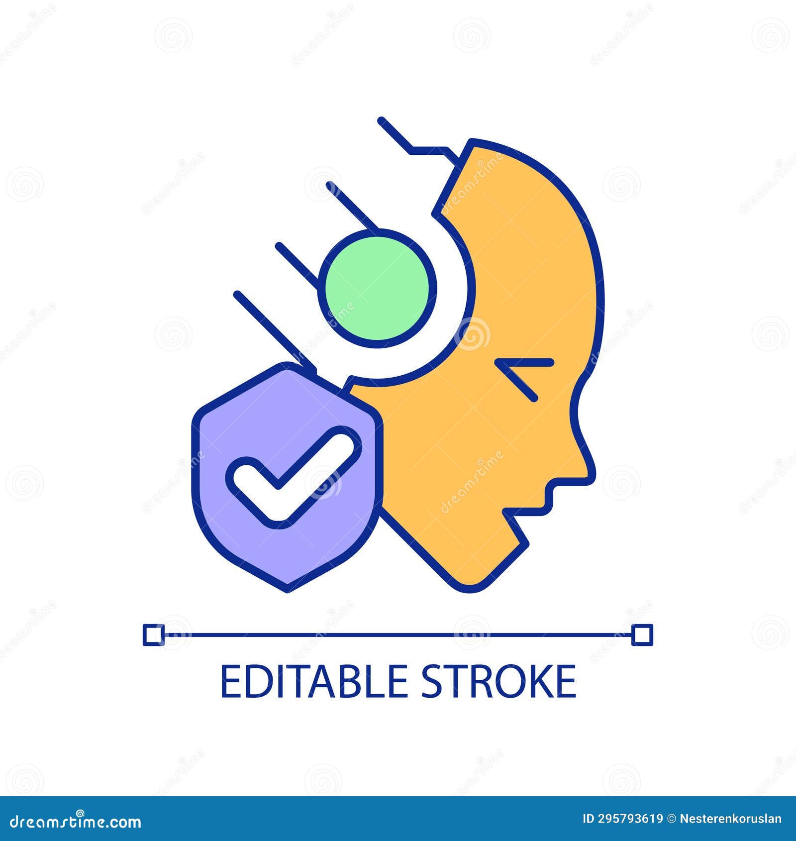 2D Simple Thin Line Beneficence Icon Stock Illustration - Illustration ...