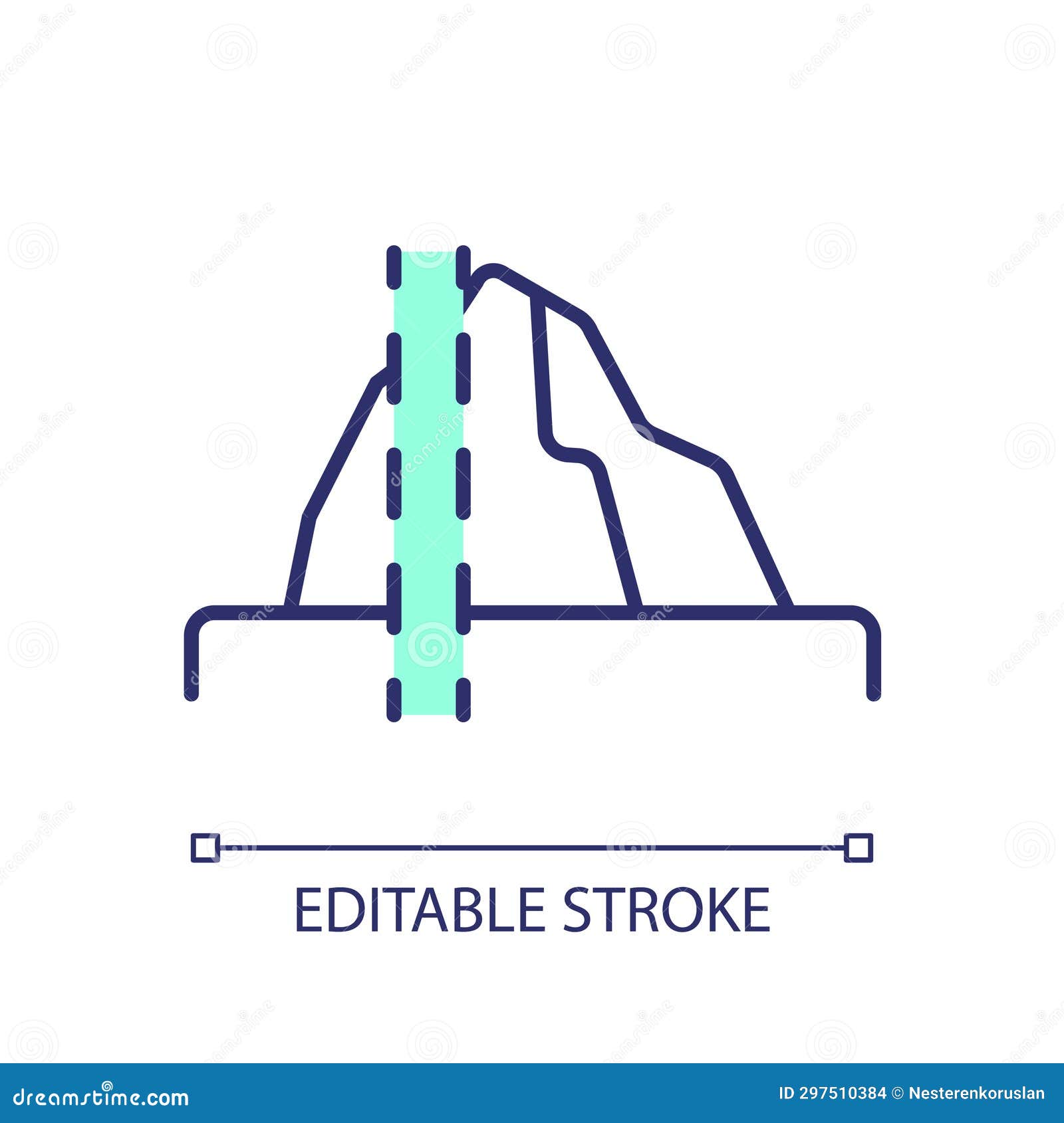 2D Simple Thin Line Ice Core Analysis Icon Stock Vector - Illustration ...