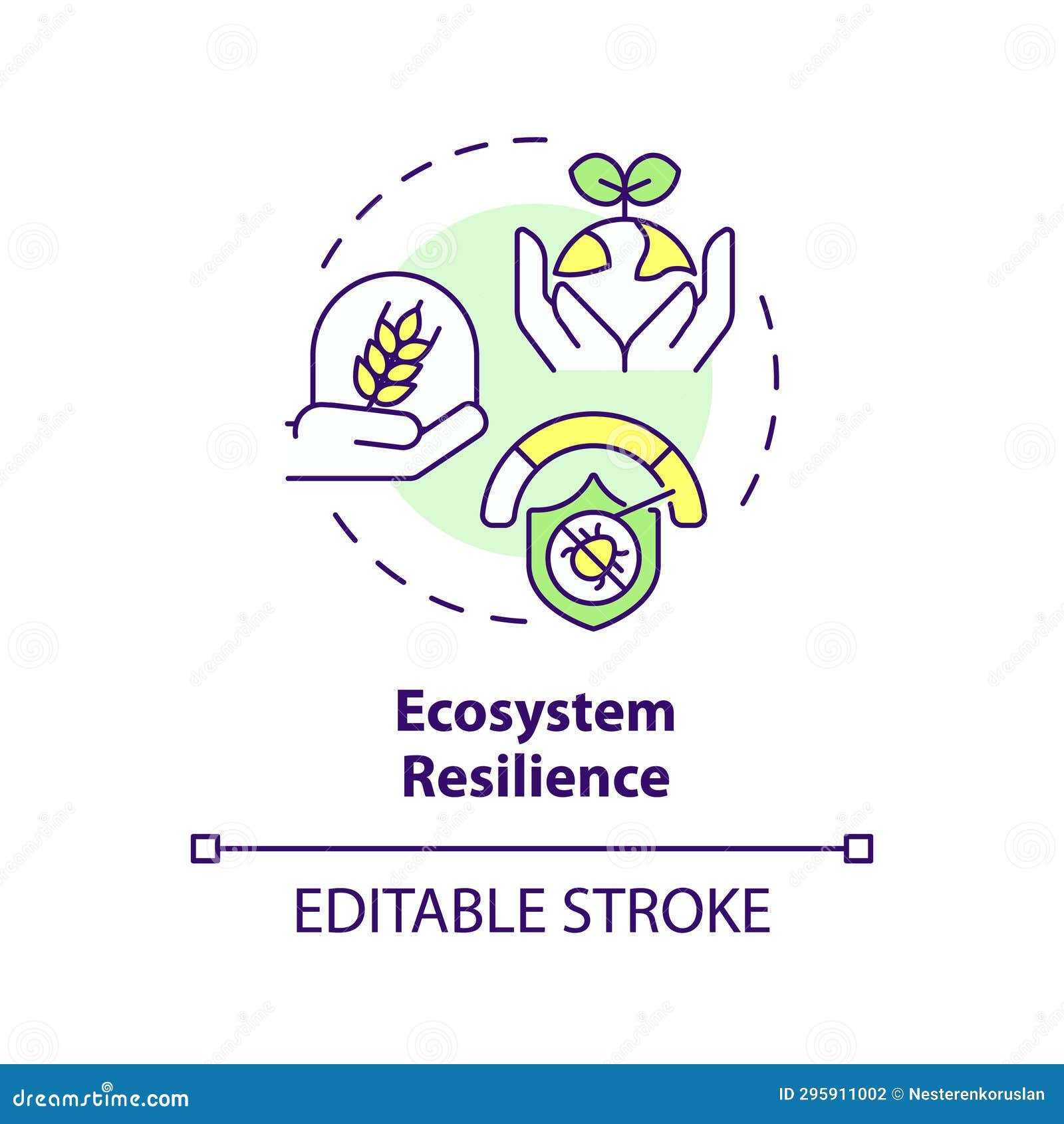 2D Simple Thin Line Icon Ecosystem Resilience Concept Stock ...