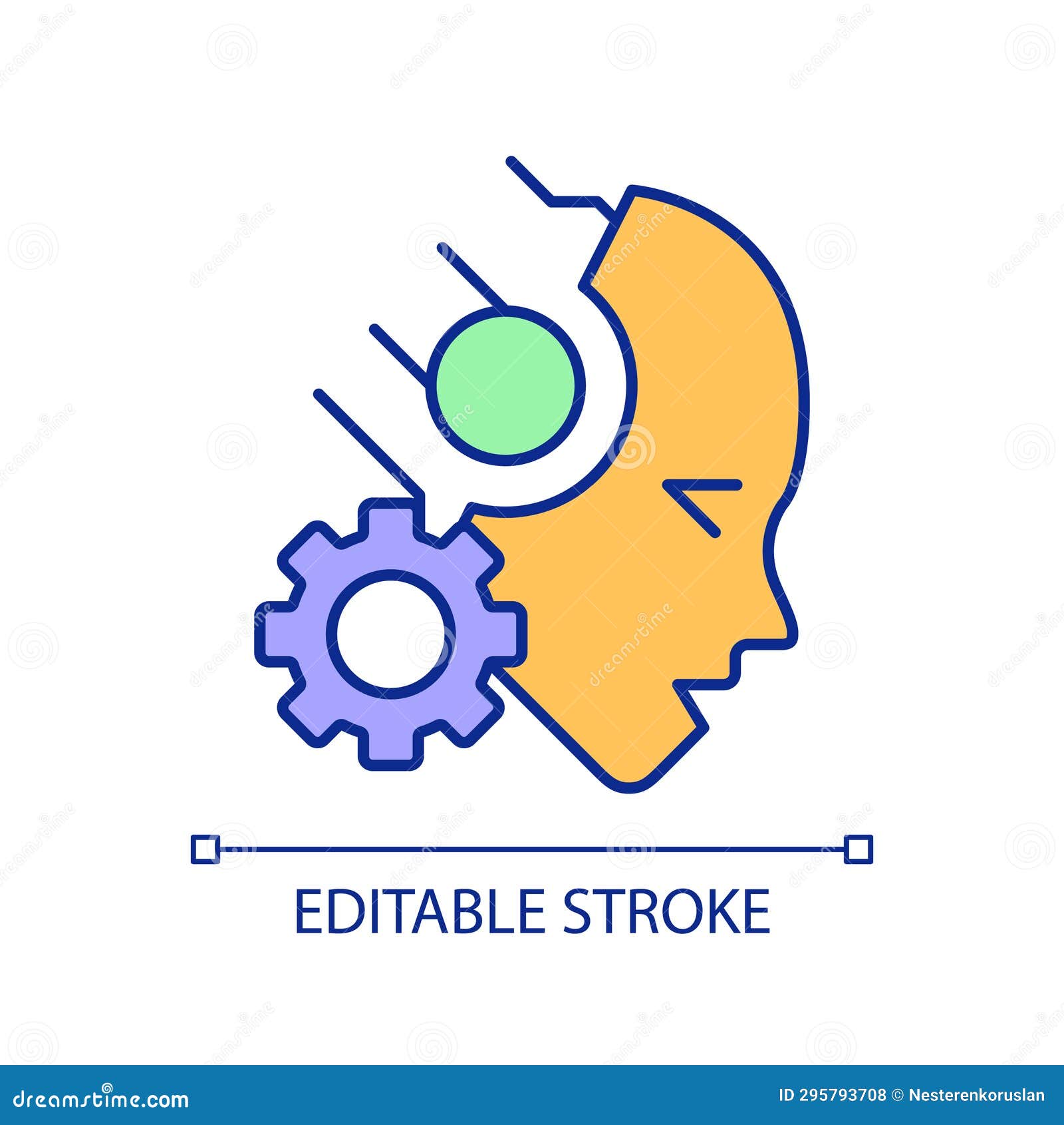 2D Simple Thin Line Misrepresentation Icon Stock Illustration ...