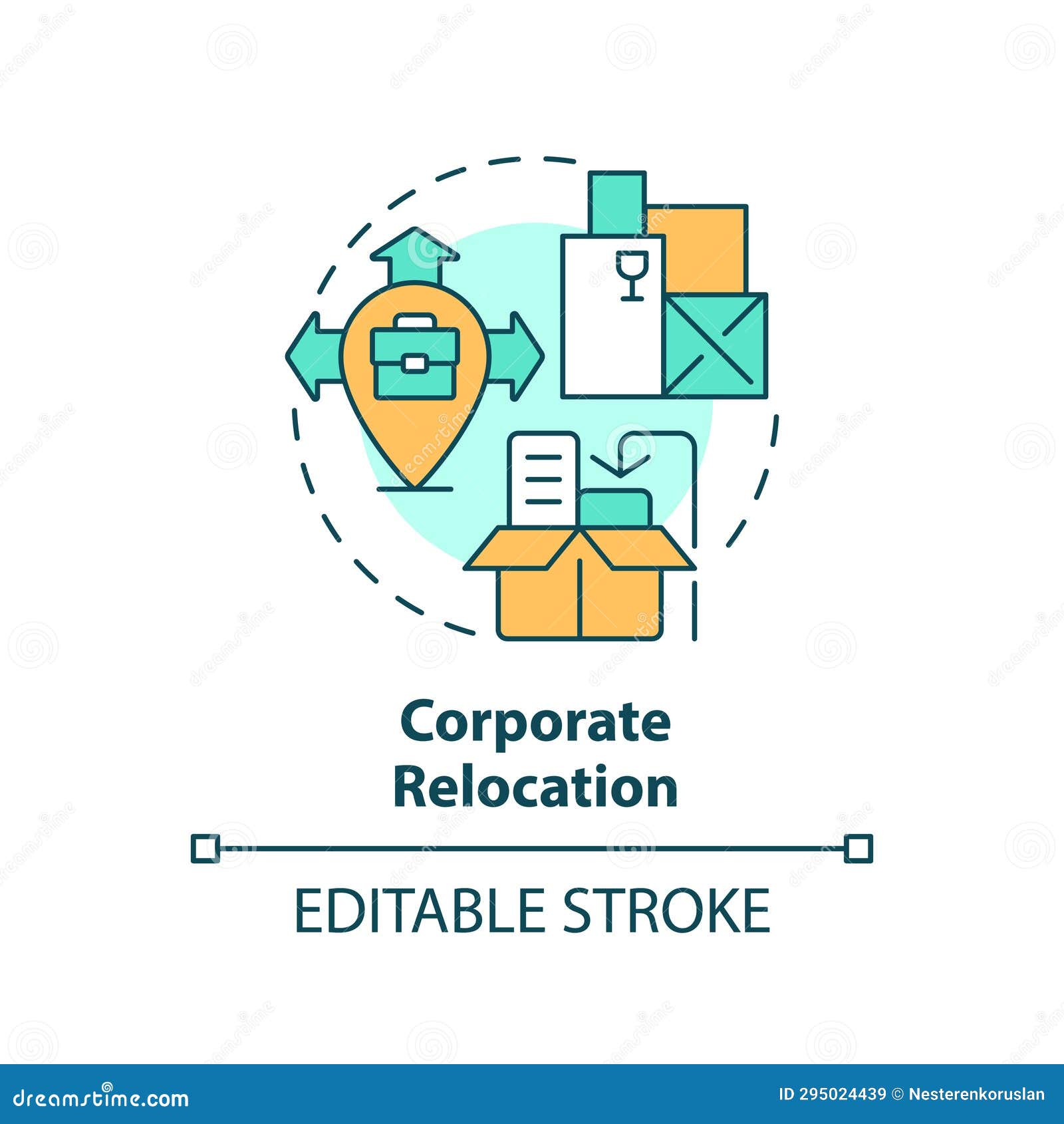 Relocation Icon Vector From Real Estate Collection. Thin Line ...