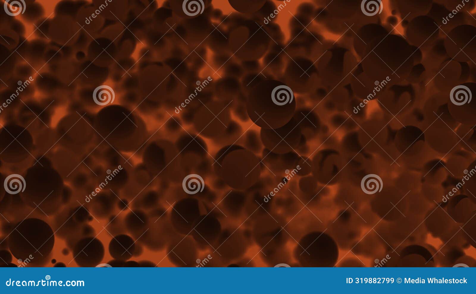 3d Simulation of Cells in Microscopic View. Design. Red Blood Flow with ...